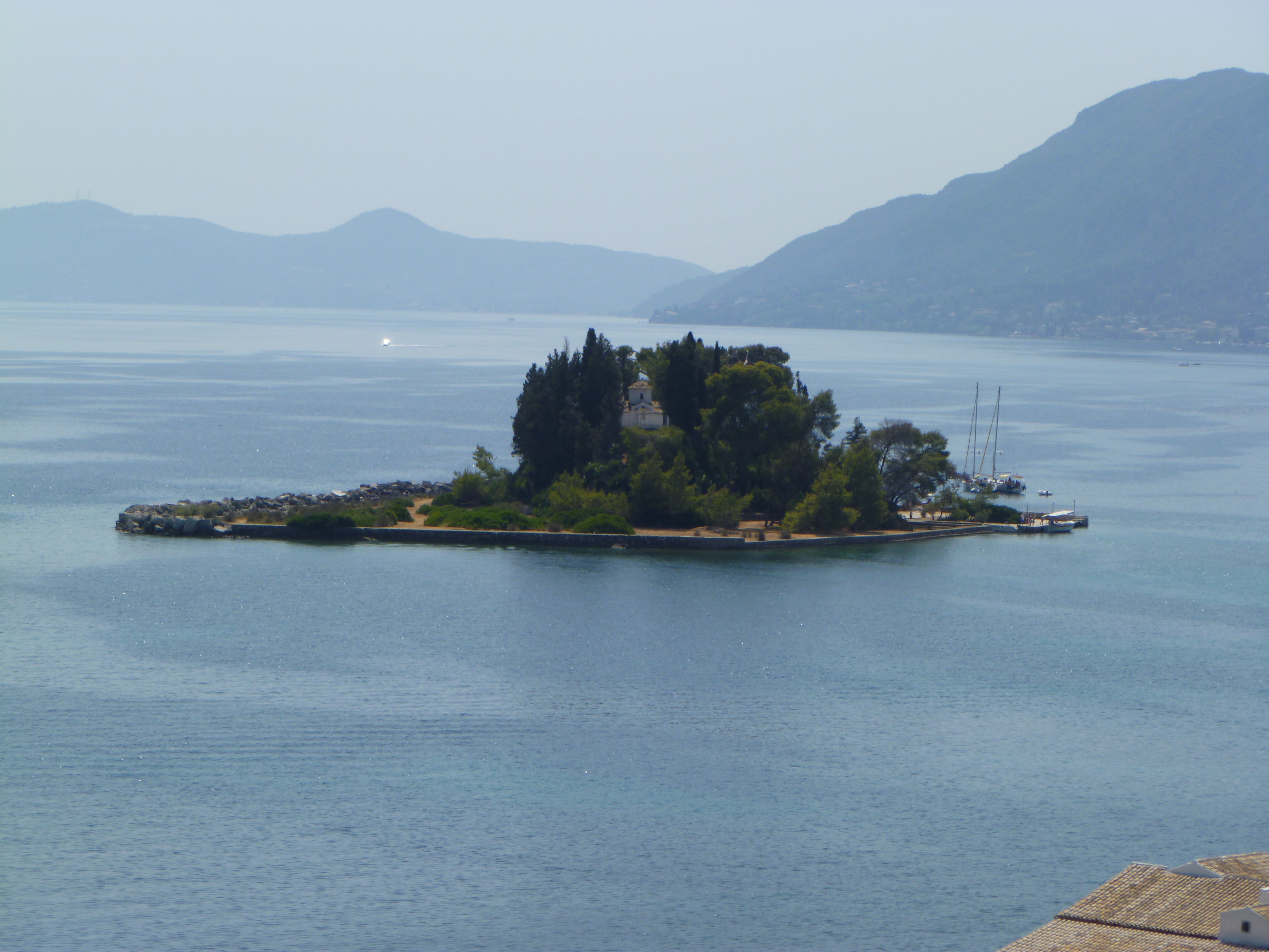 Landscape of Mice Island Pontikonissi free image download