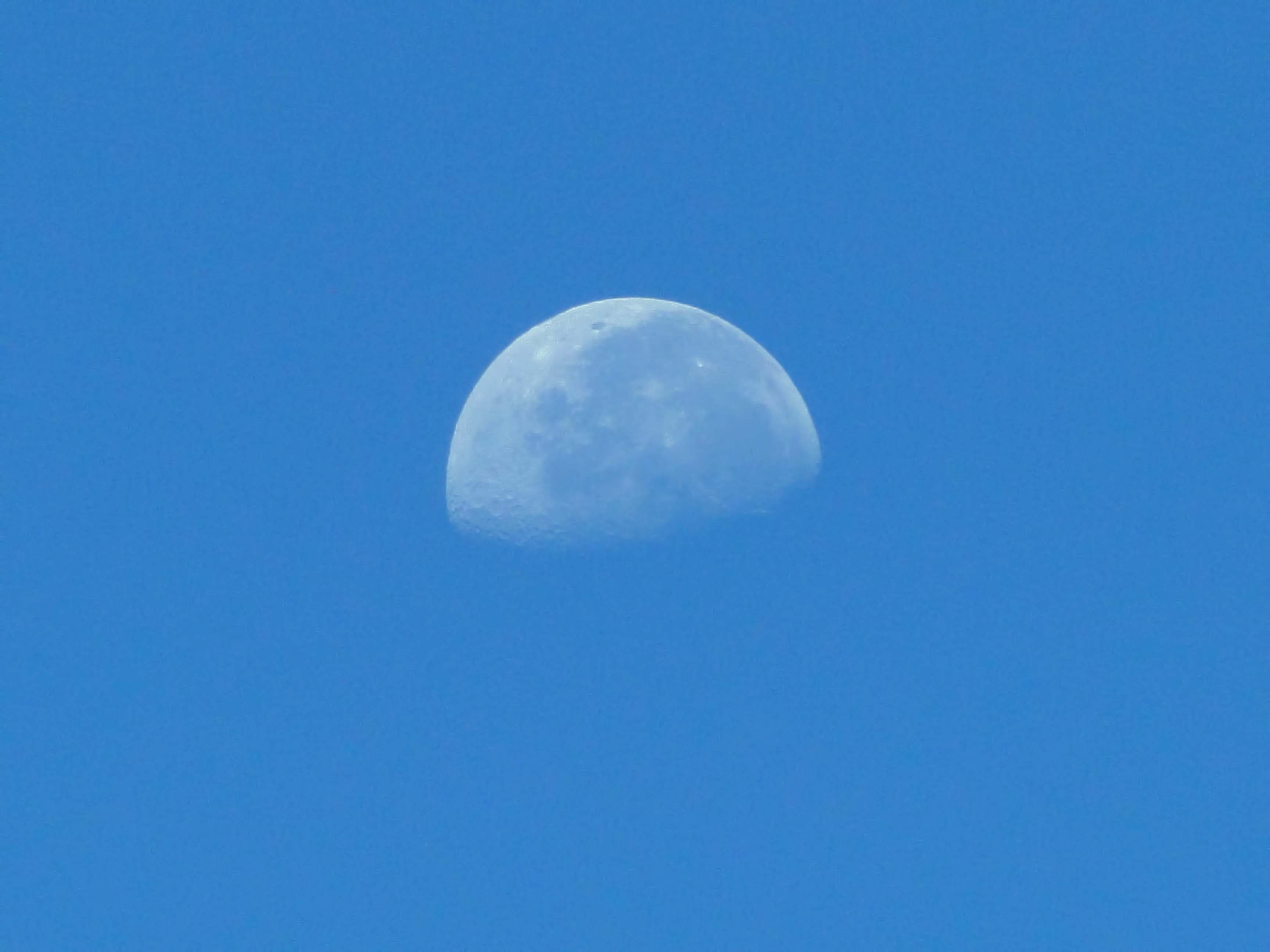 Moon Media on blue sky free image download