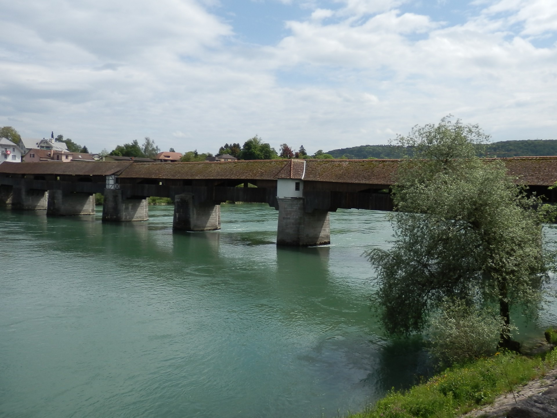 Rhine Bridge, Covered With Wooden free image download