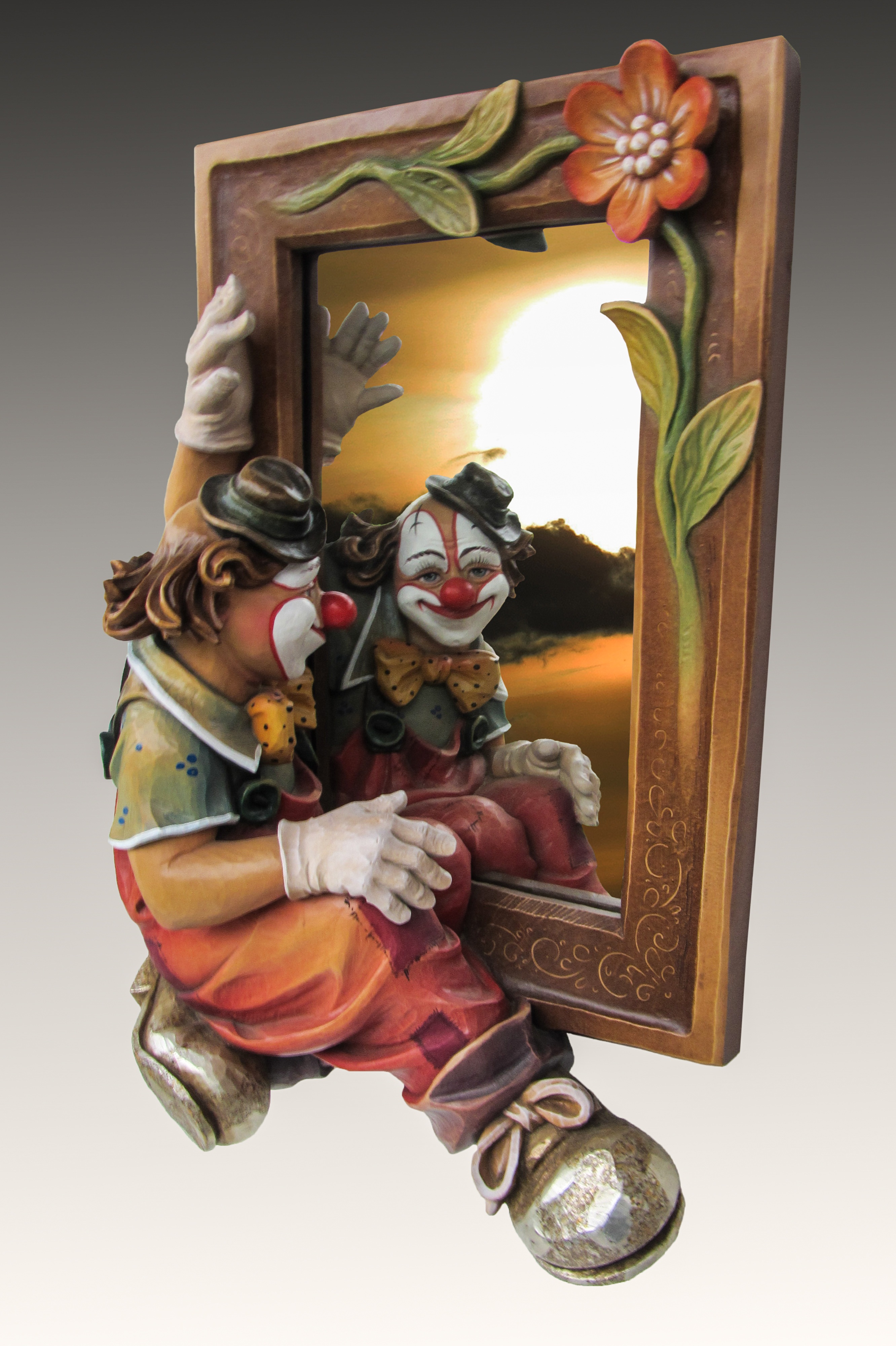 Mirror clown photomontage image free image download