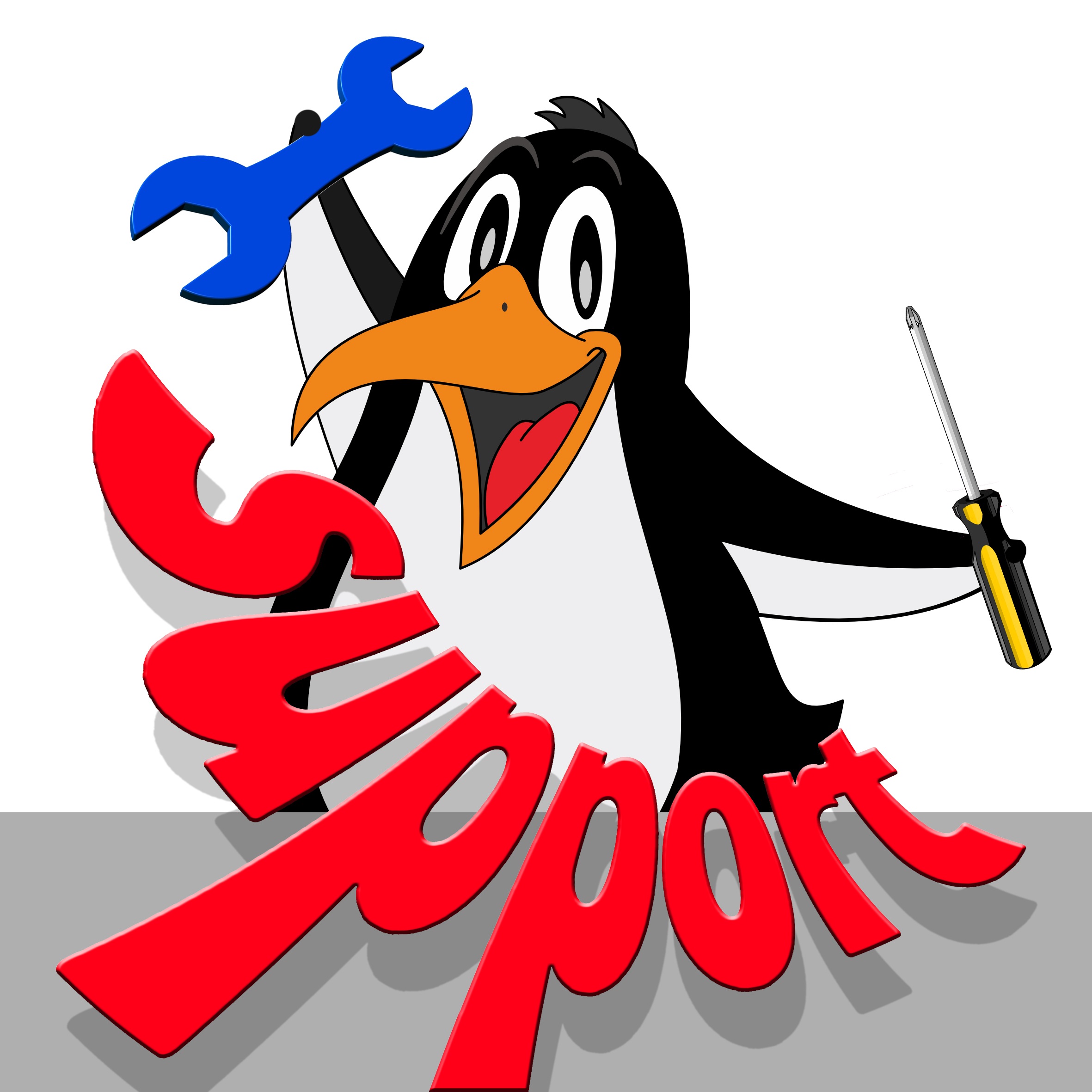 Support penguin tool comic wrench free image download