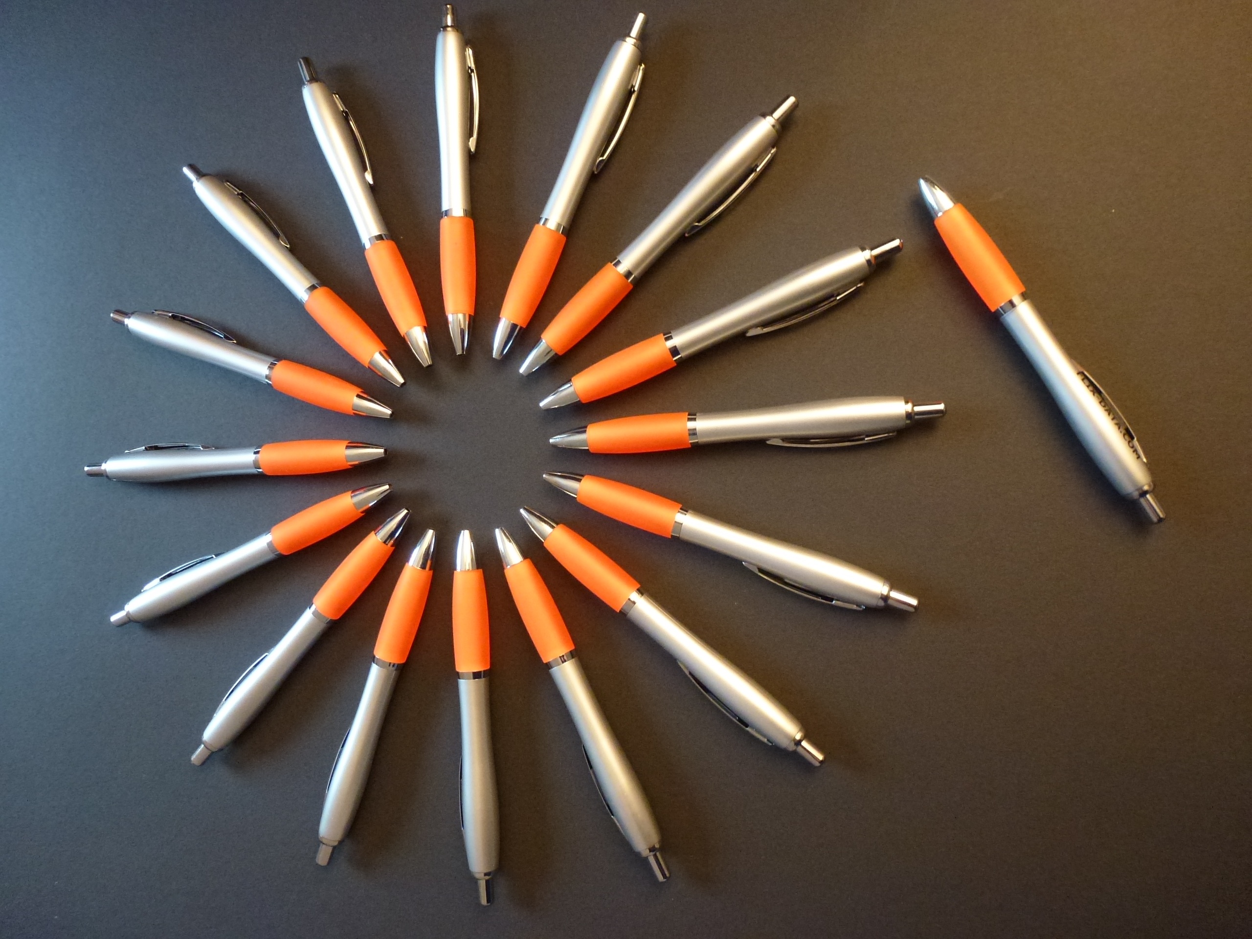 Orange Symmetry shaped Pens free image download