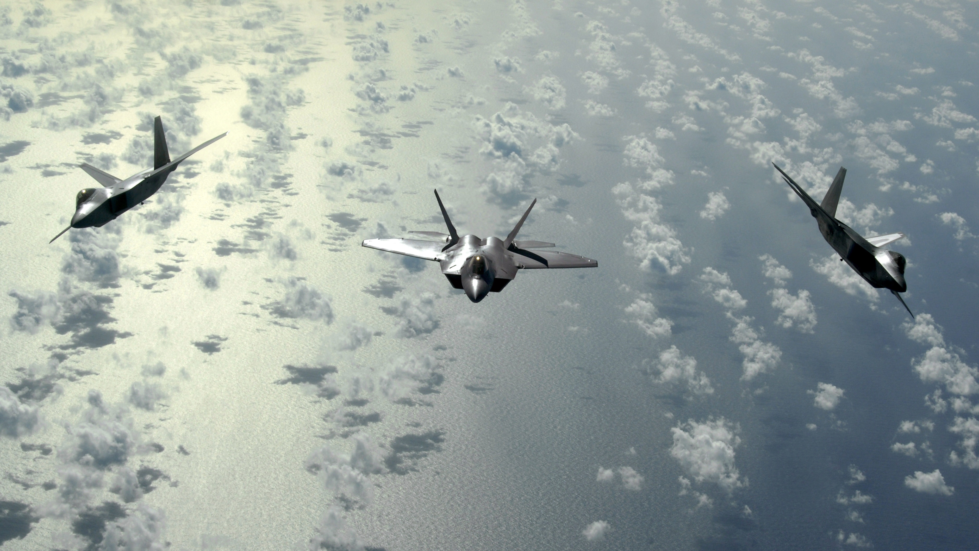 Military Aircraft Formation F-22 free image download
