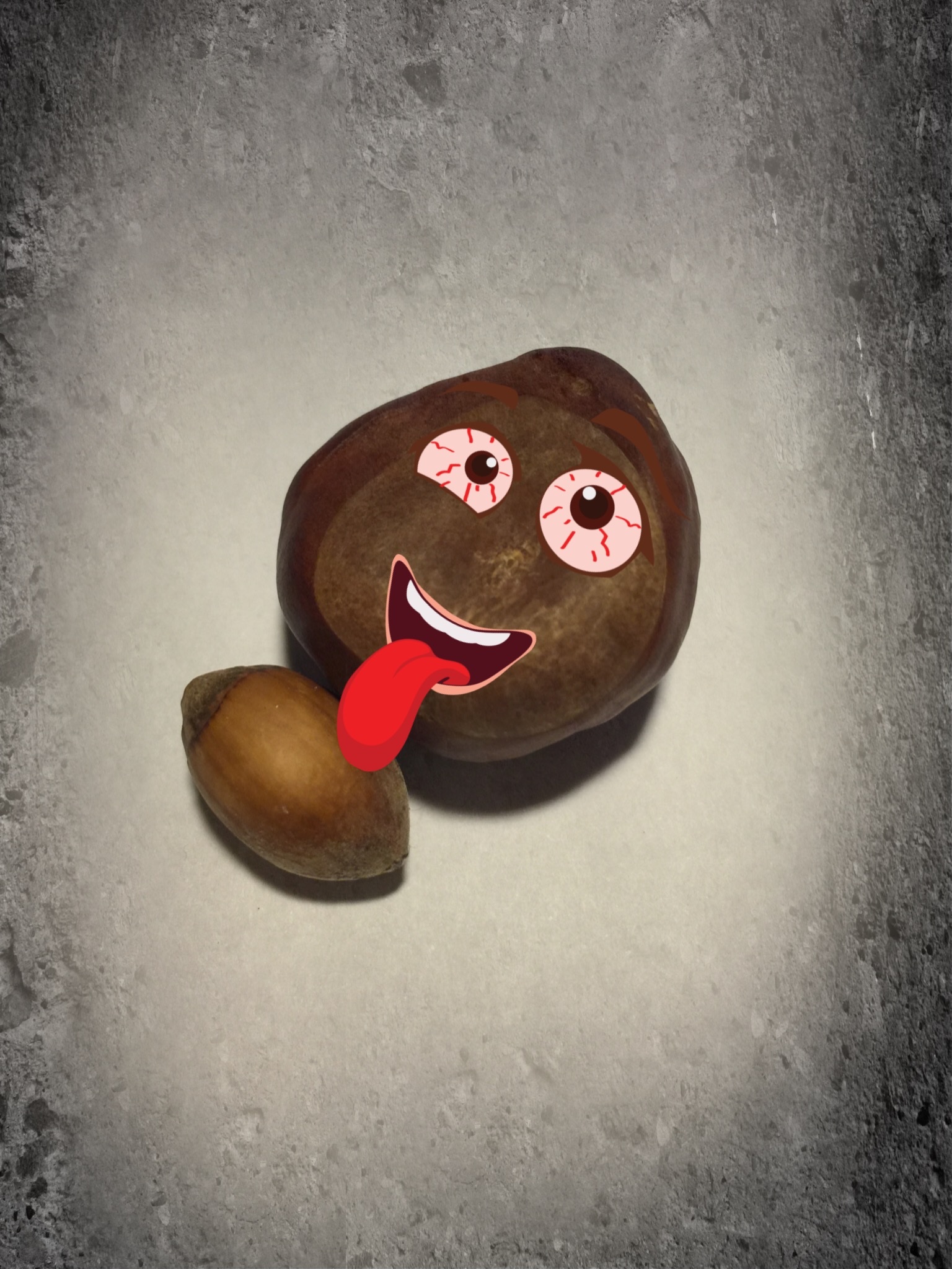 Chestnut acorn comic funny autumn free image download