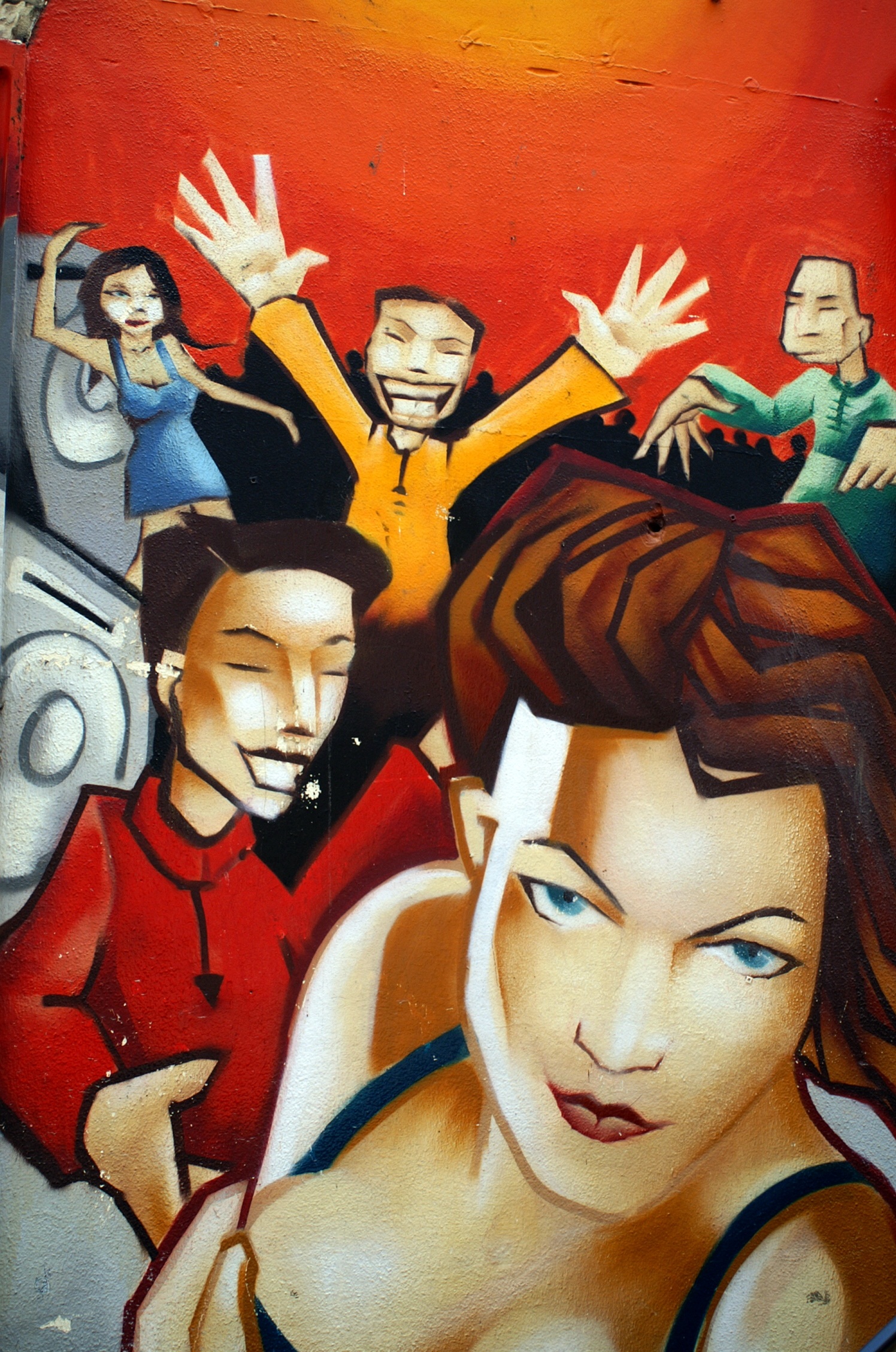 Funny graffiti people free image download