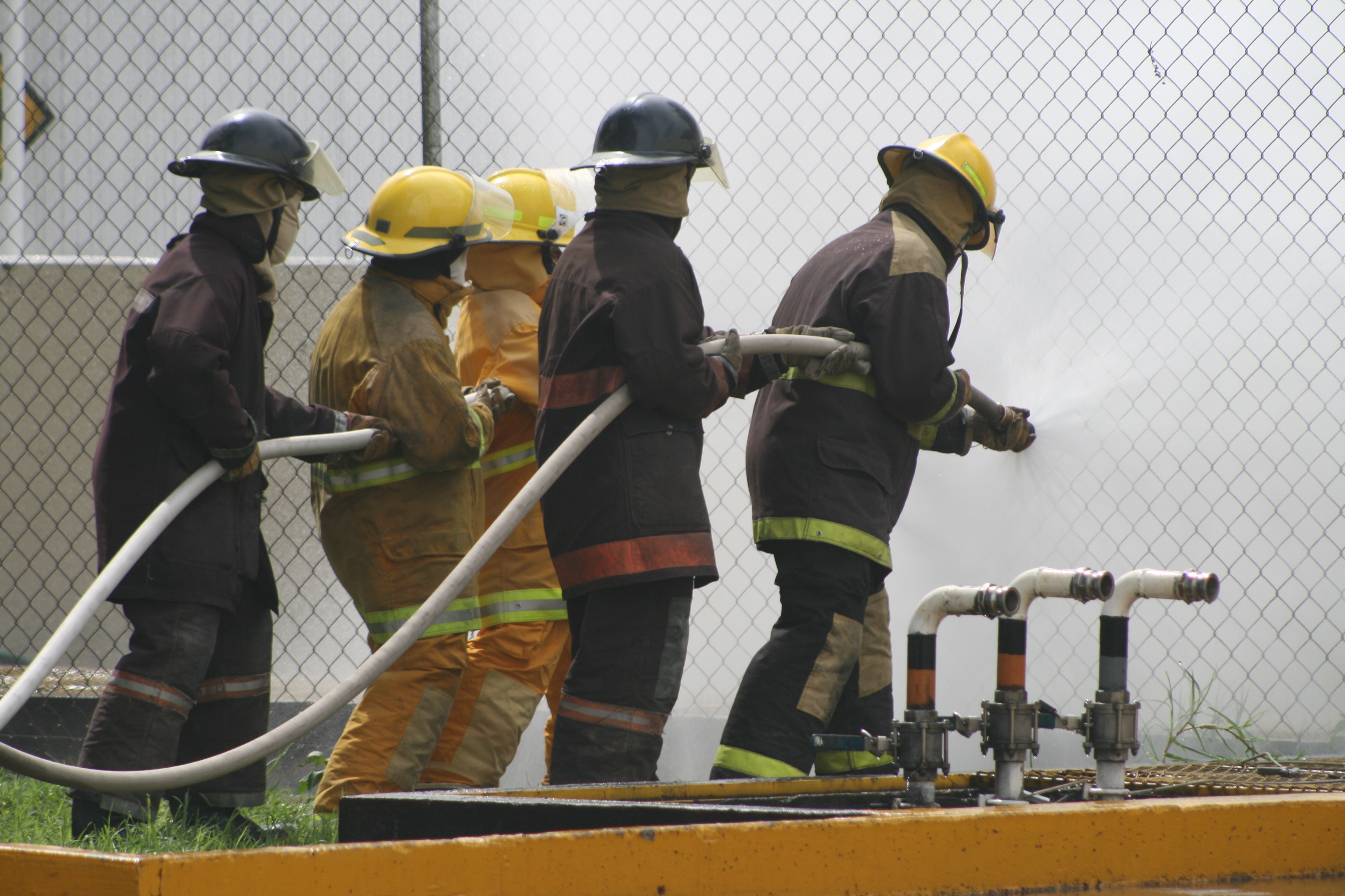 Male firefighters at work free image download