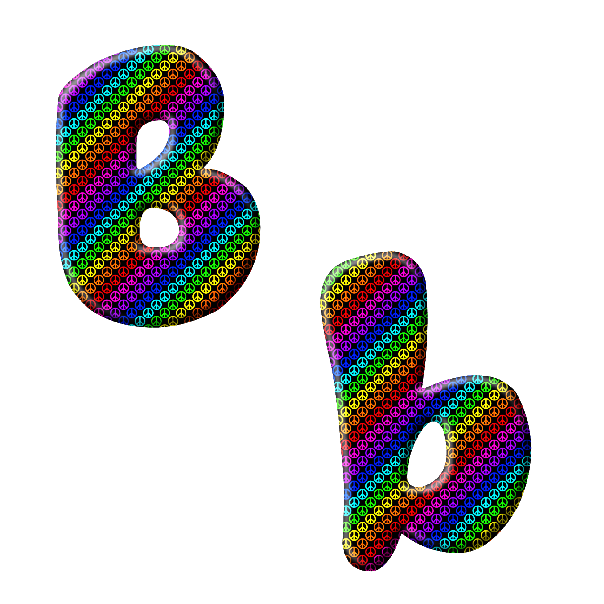 Colorful alphabet letter b free image download