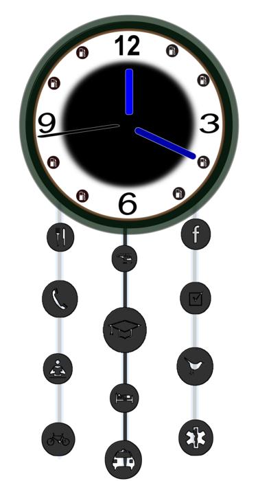 Clock time minute hour white free image download