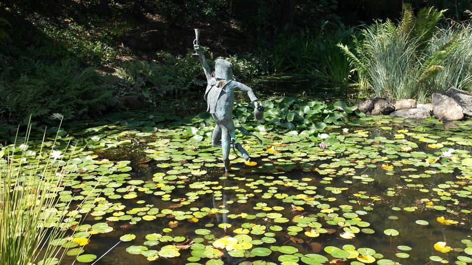 Frog Statue Toast Lily free image download