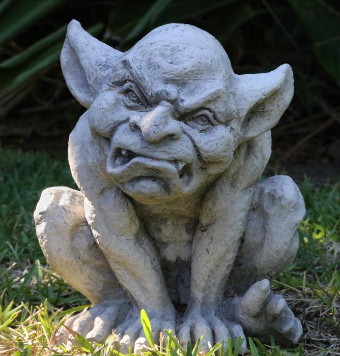 Gargoyle Grumpy Statue Lawn free image download