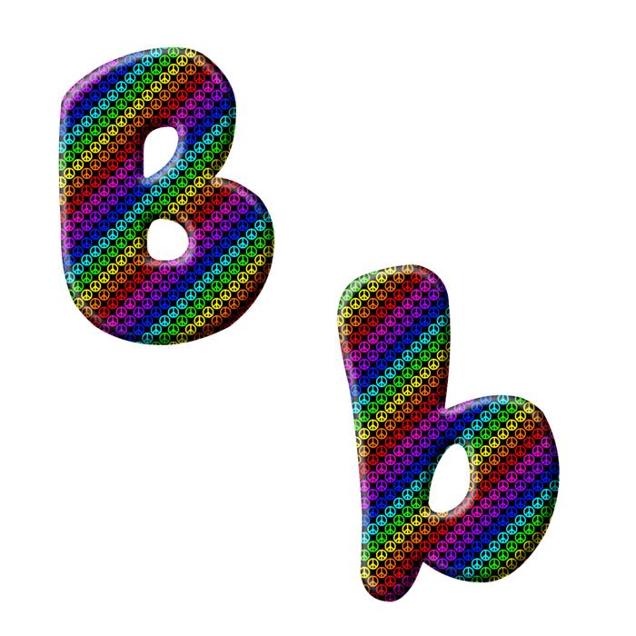 Colorful alphabet letter b free image download