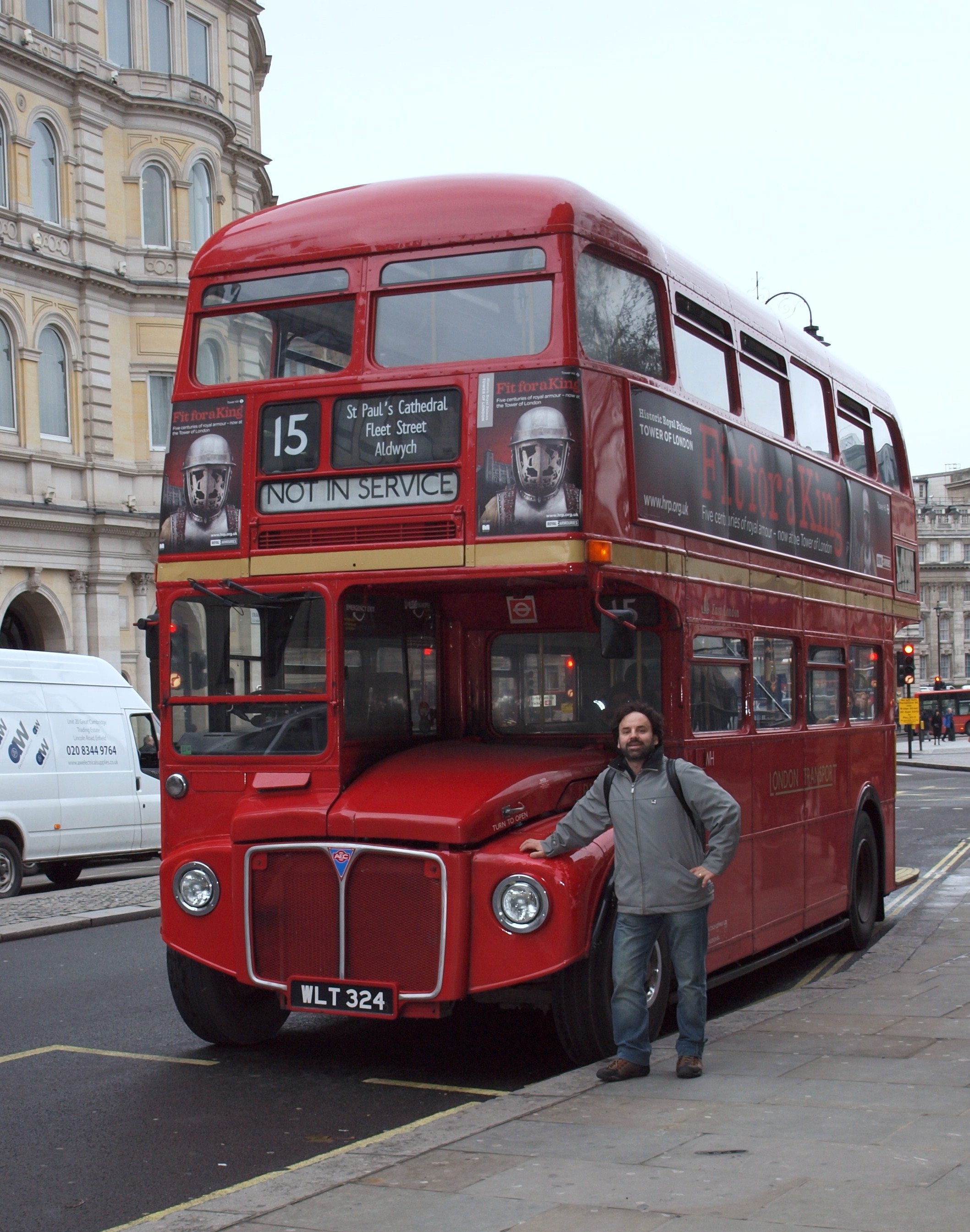 Two story red bus free image download