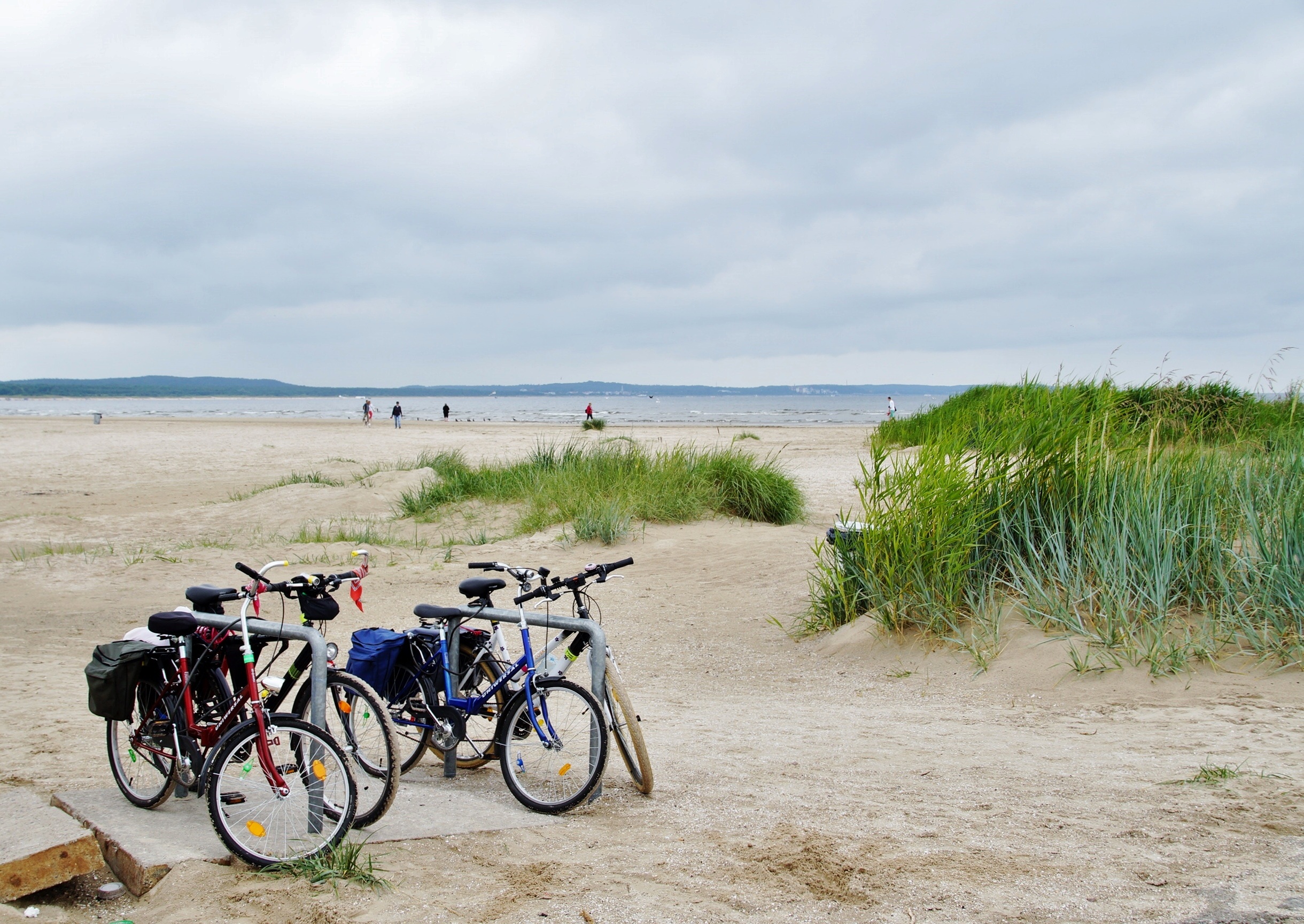 Bicycles Round at sand Dunes free image download