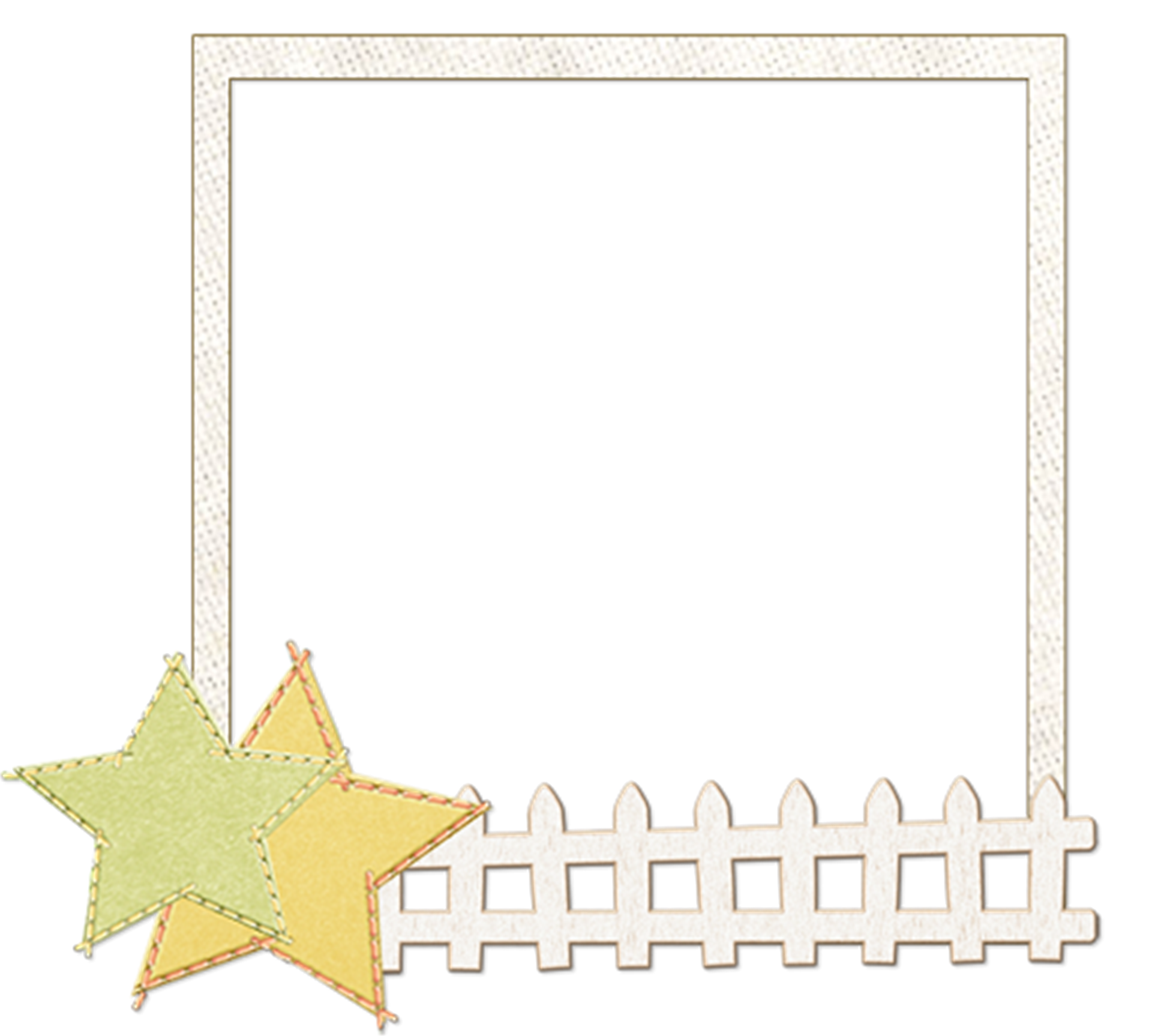 White frame square fence stars free image download