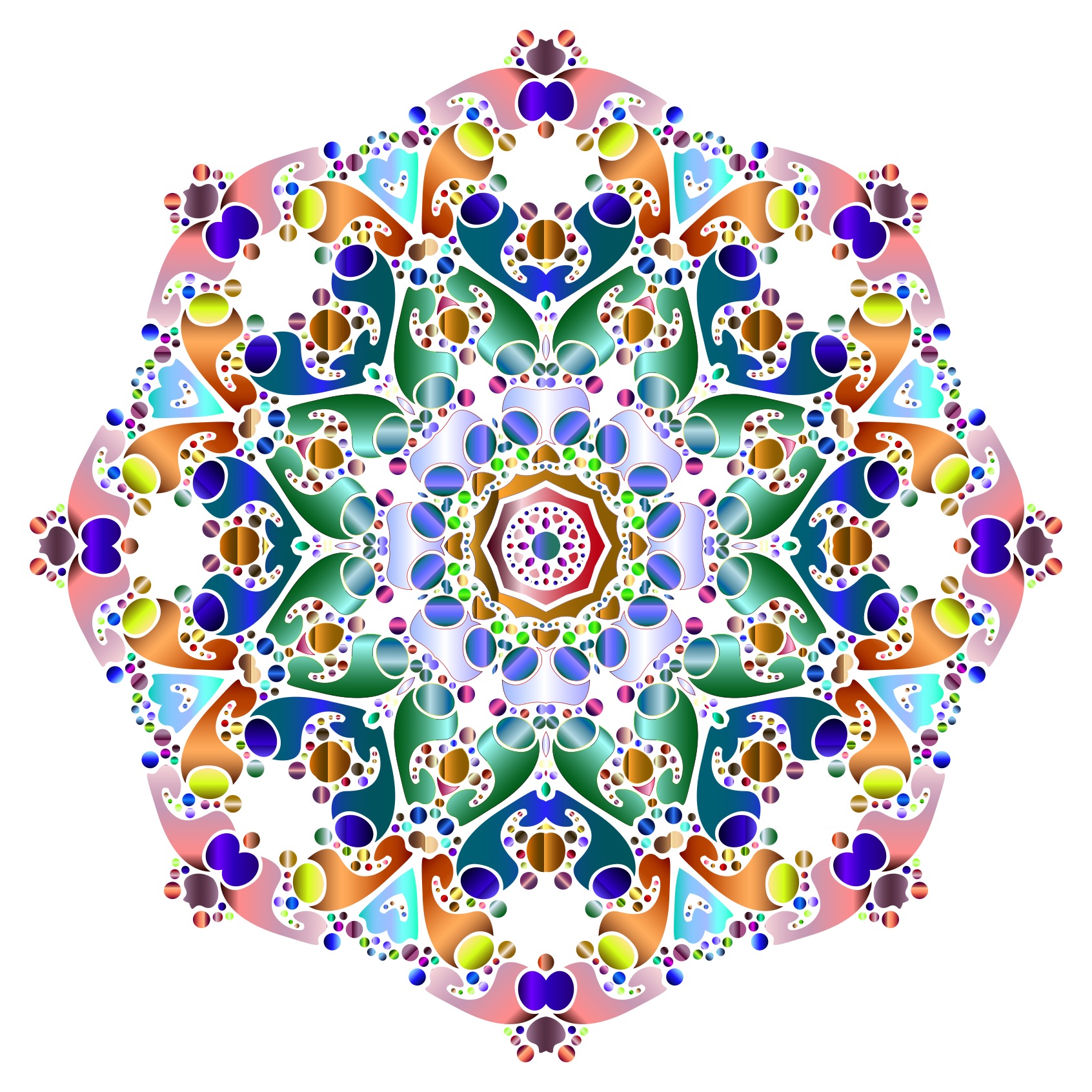 Hexagonal star colorful prismatic free image download