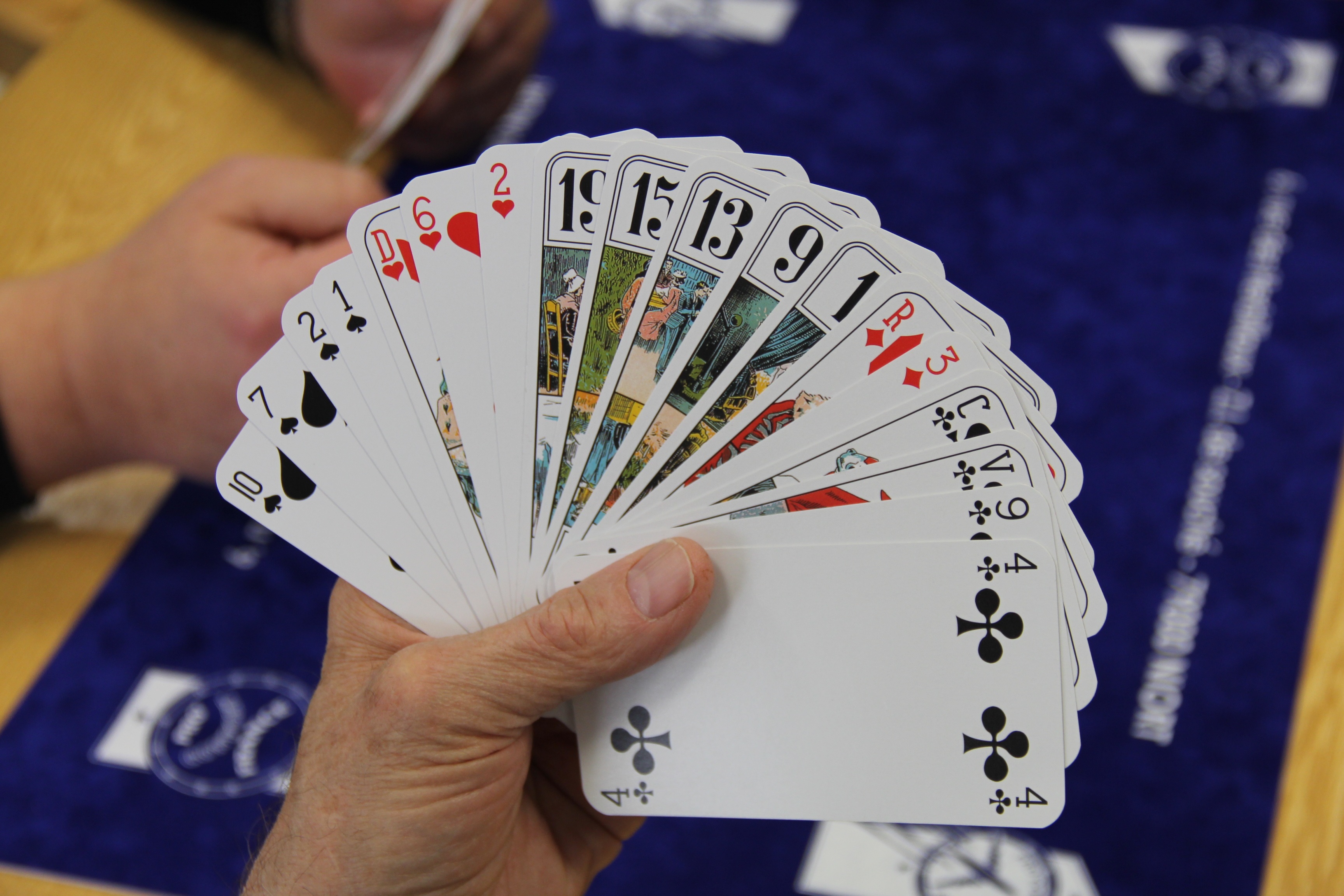 Hand holds game cards free image download