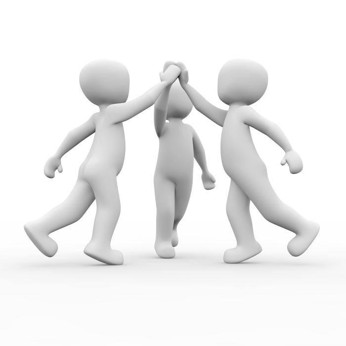 Friends camaraderie hi five victory free image download