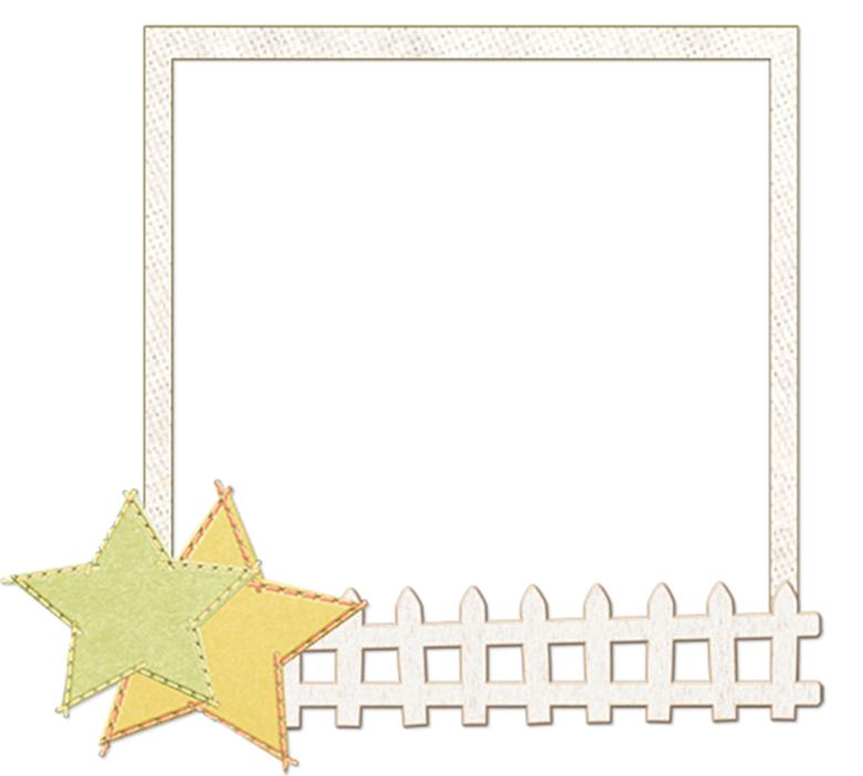 White frame square fence stars free image download