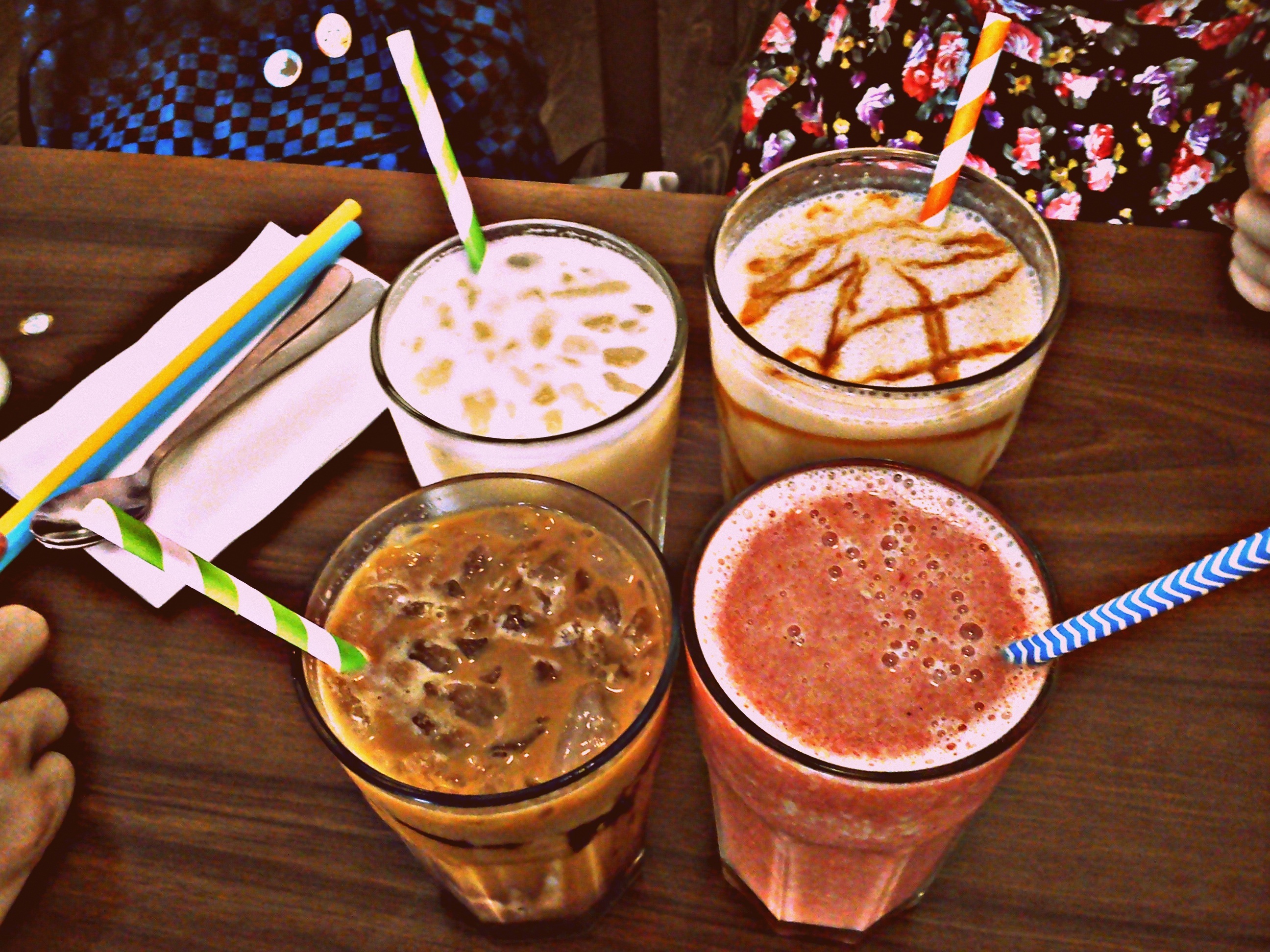 Sweet drinks on the table free image download