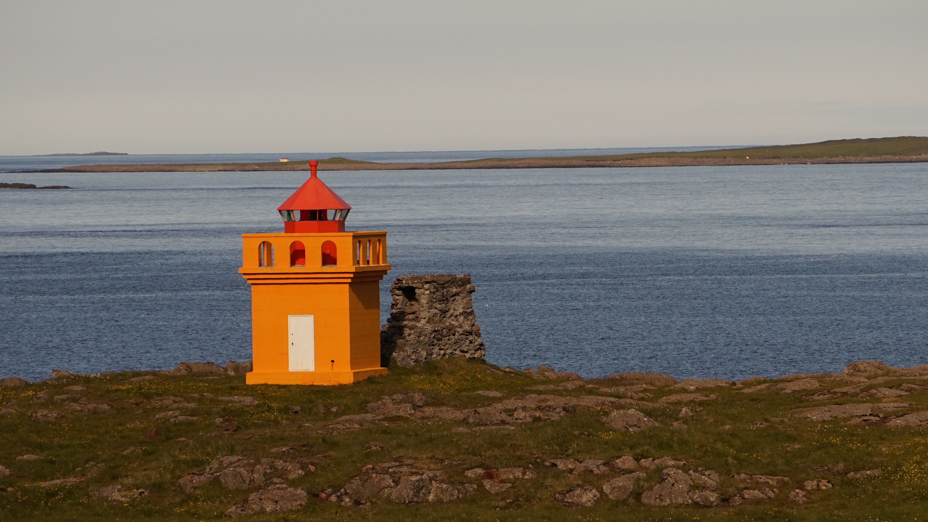 Lighthouse Yellow Iceland free image download