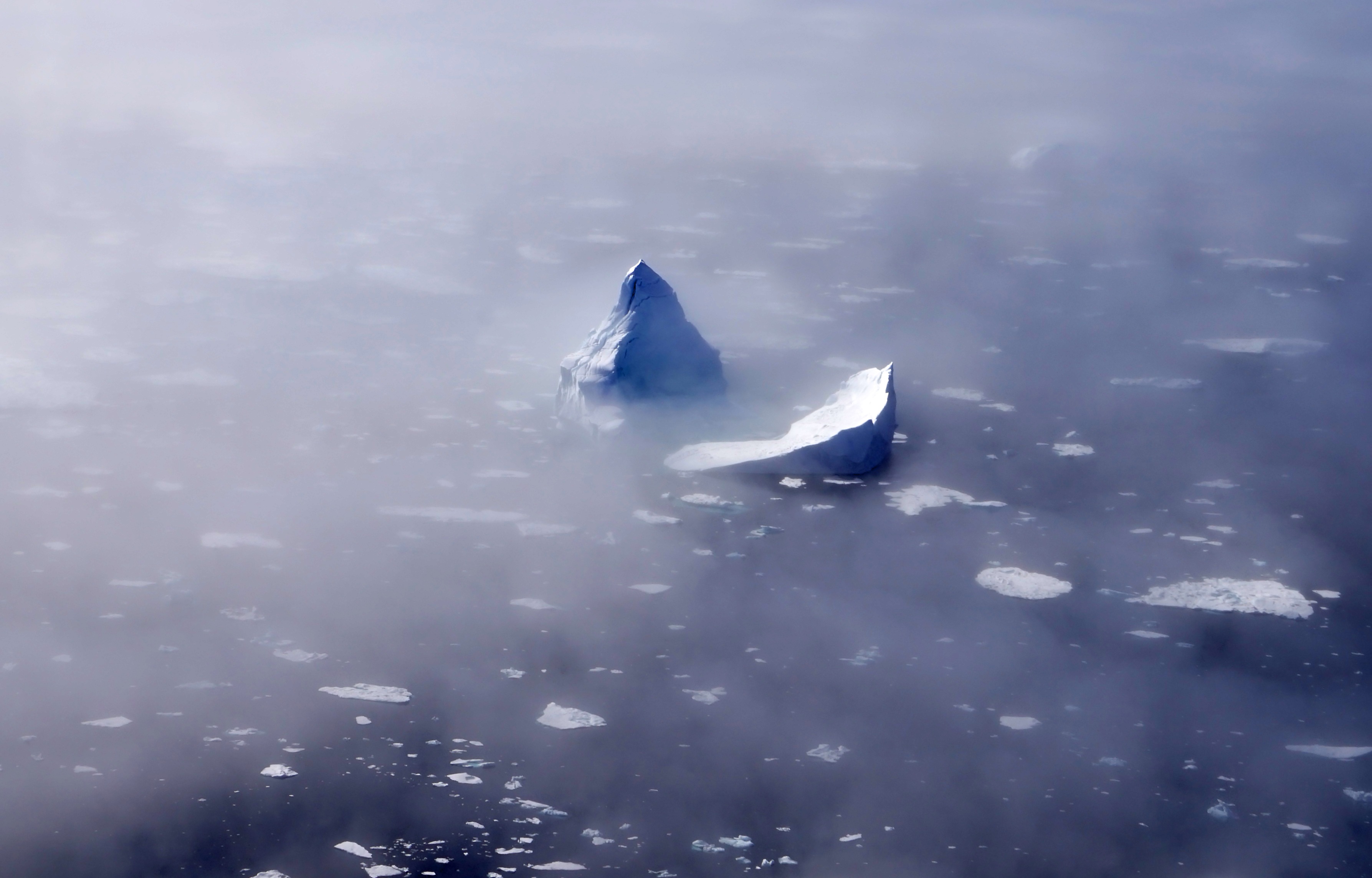 Iceberg Fog From Above Ice free image download