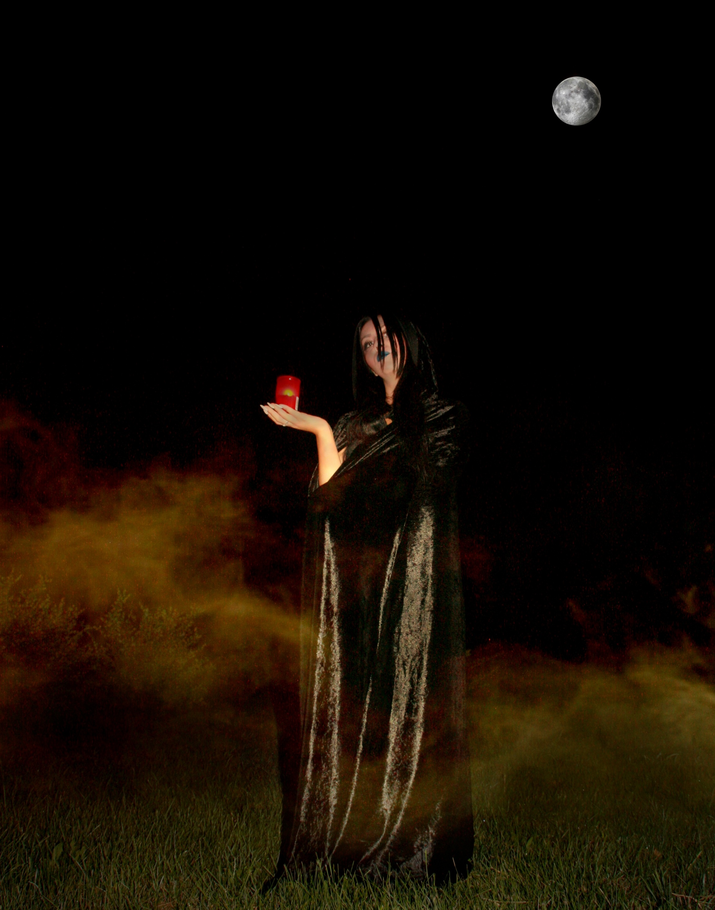 Halloween witch night full moon free image download