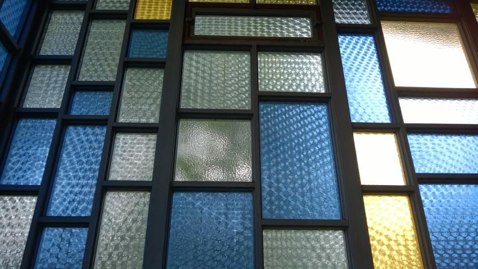 Piet Mondrian style colorful windows free image download