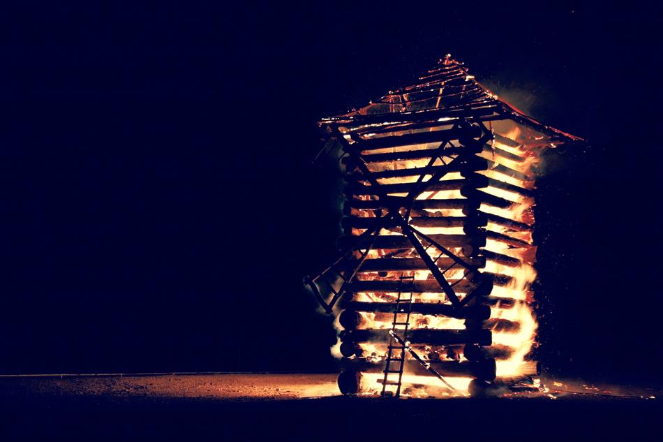 Windmill Wood Fire free image download