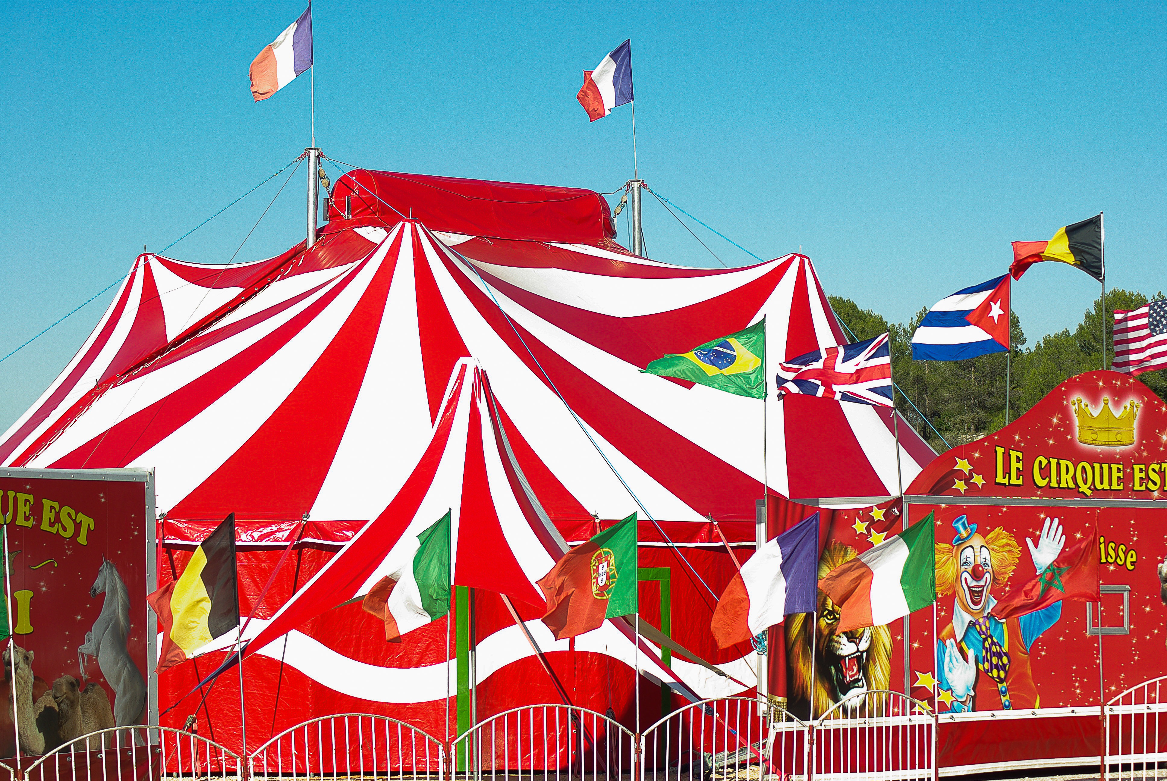 Red Circus Marquee Tents free image download