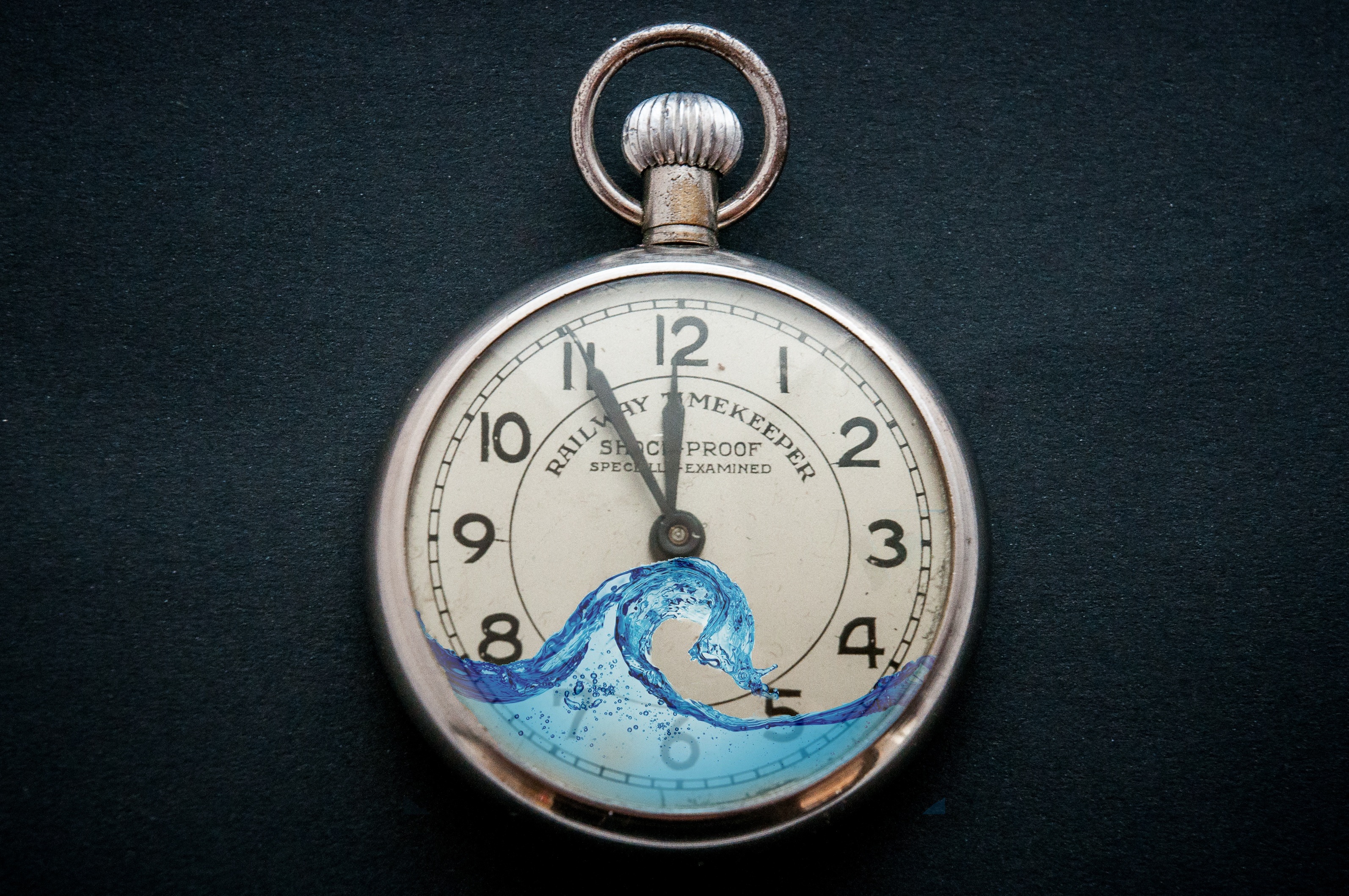 Clock water splash time free image download