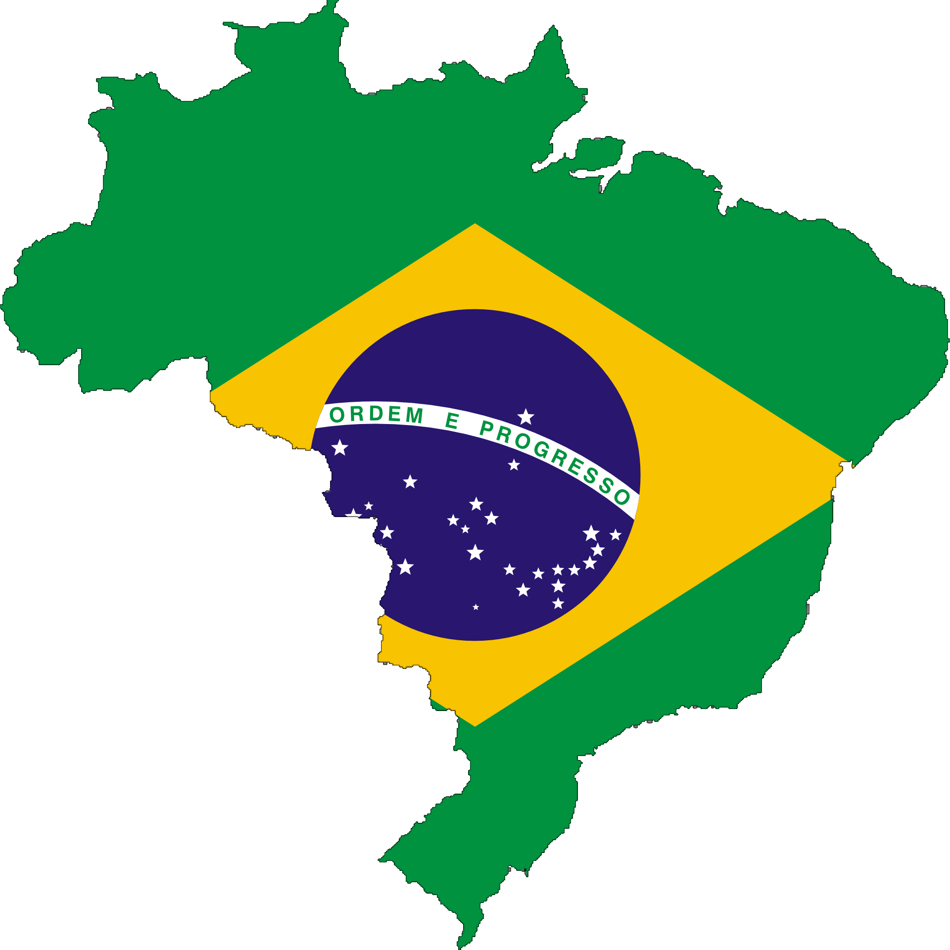 Brazil flag map symbol brazilian free image download