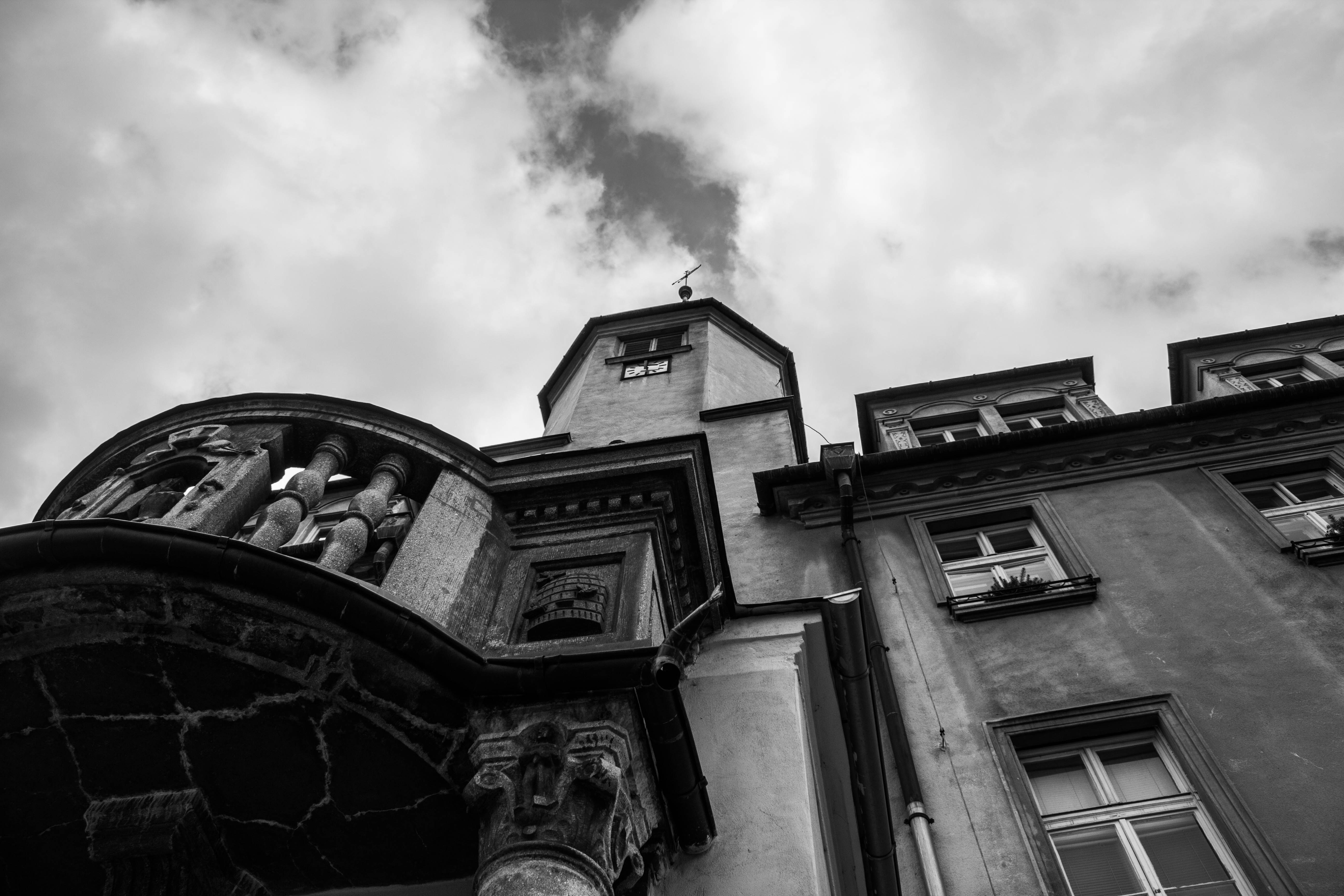 Balcony Heaven Clouds Black And free image download