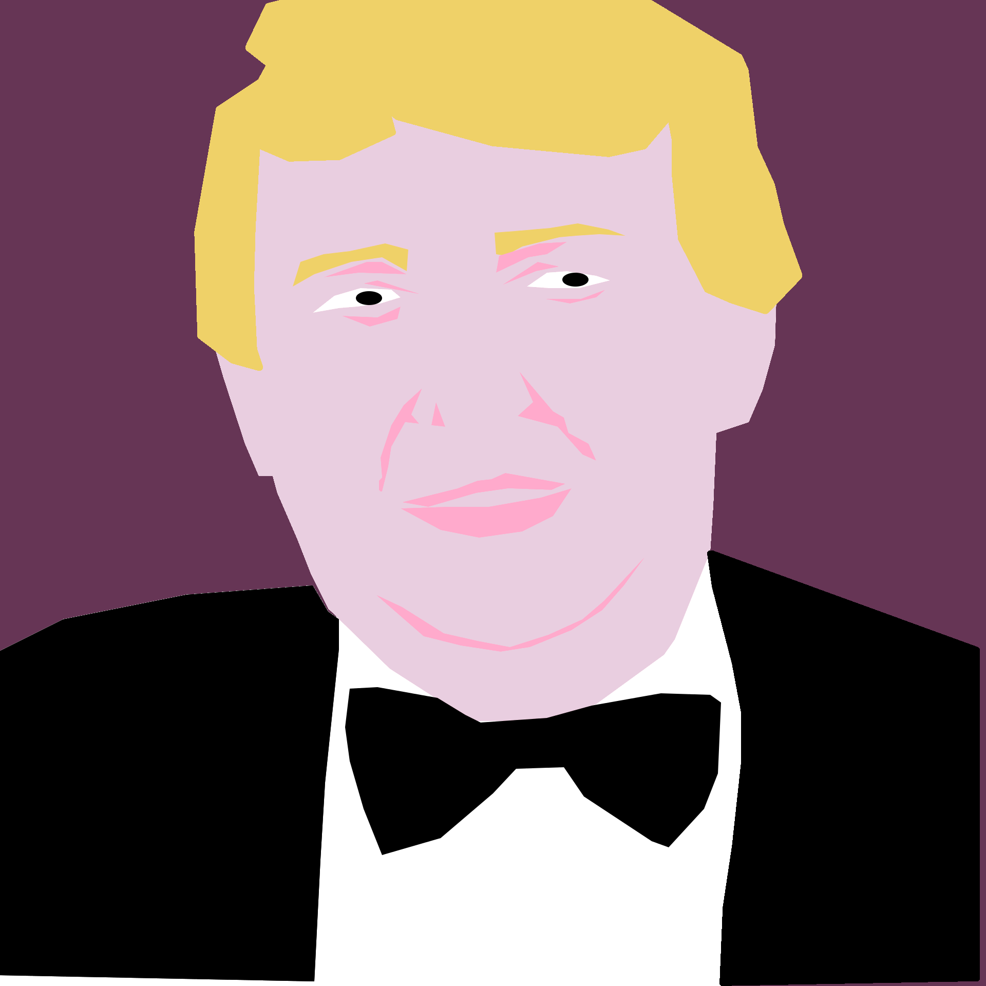 Donald Trump on purple background free image download