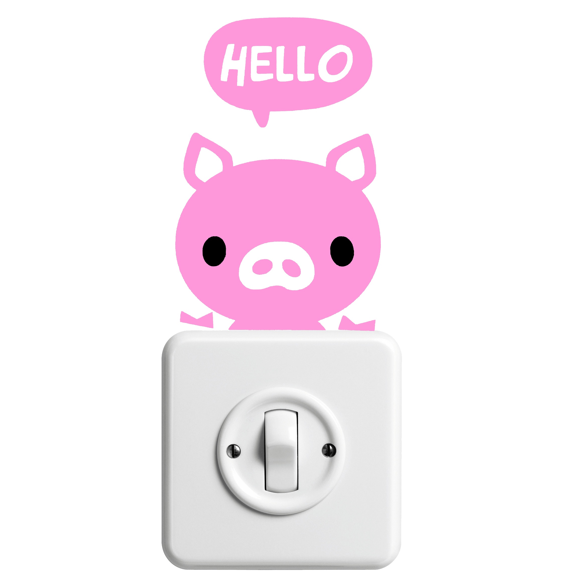Sticker Pig Hello Light free image download