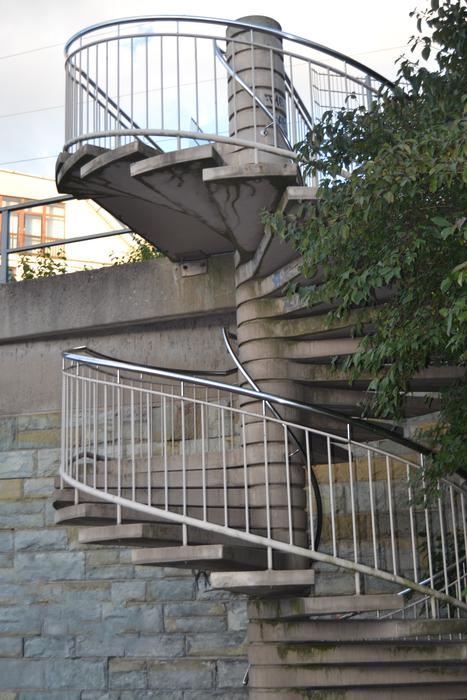 Twisted stairs on the street free image download