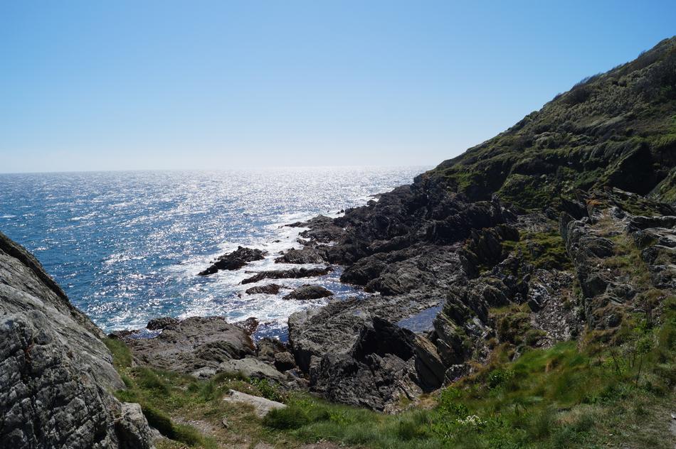 Cornwall Rock Sea free image download