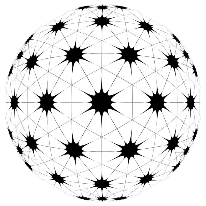 Abstract sphere stars round shape free image download