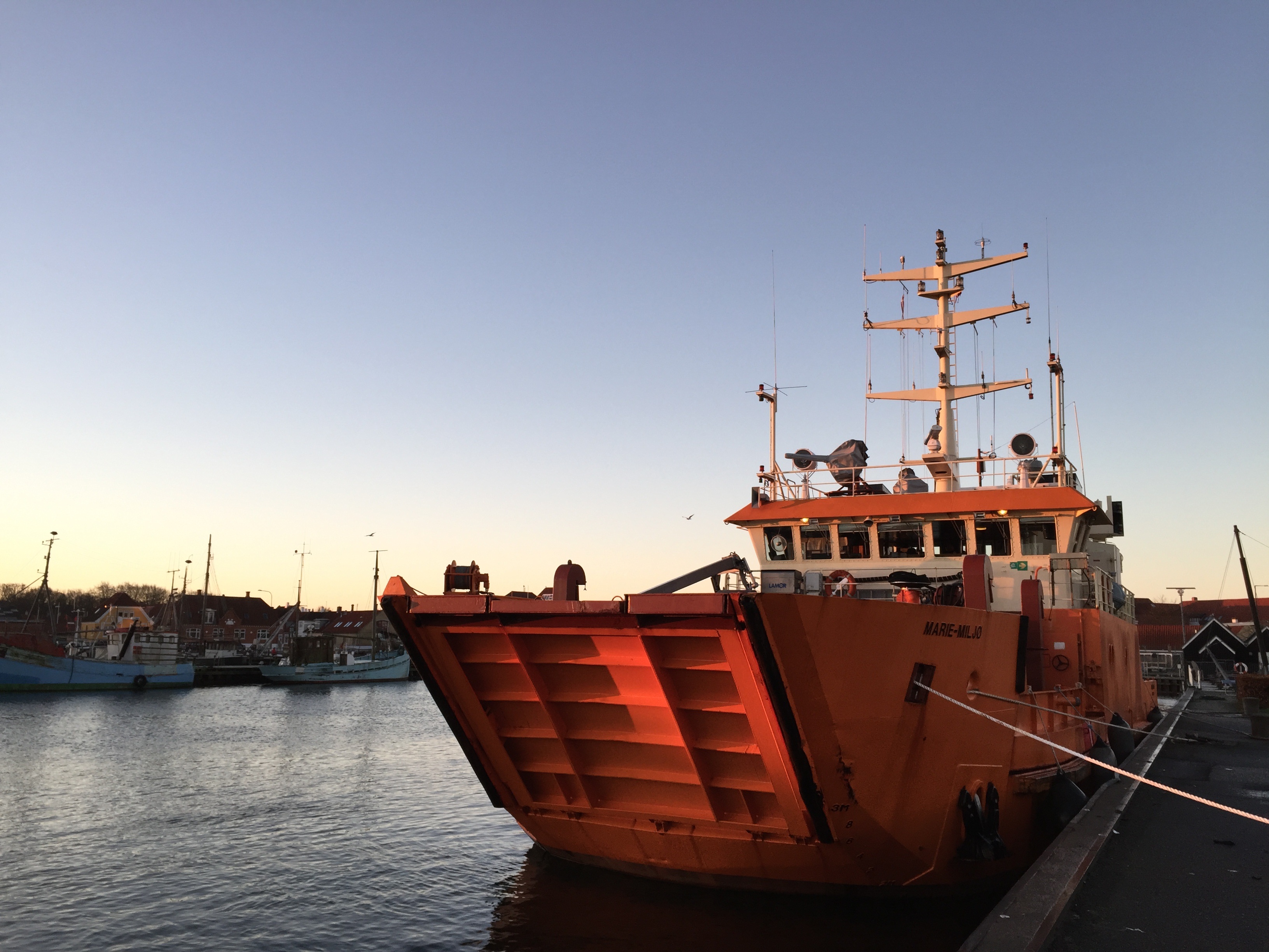 Ship Port Morning free image download
