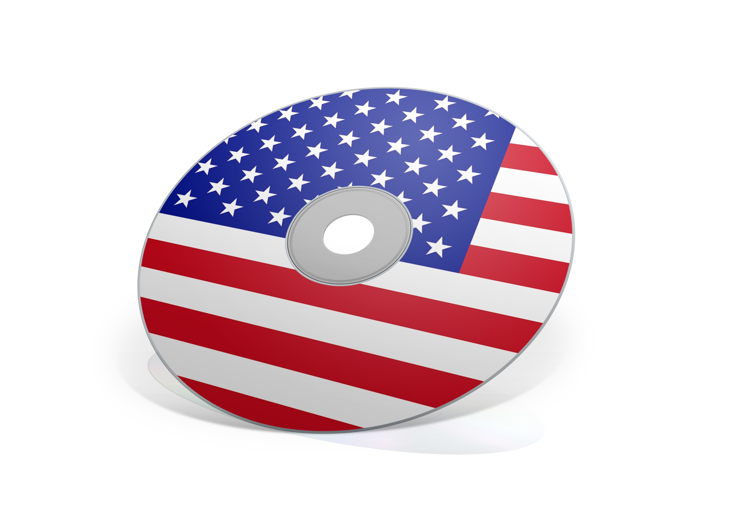 America flag on a round disk free image download