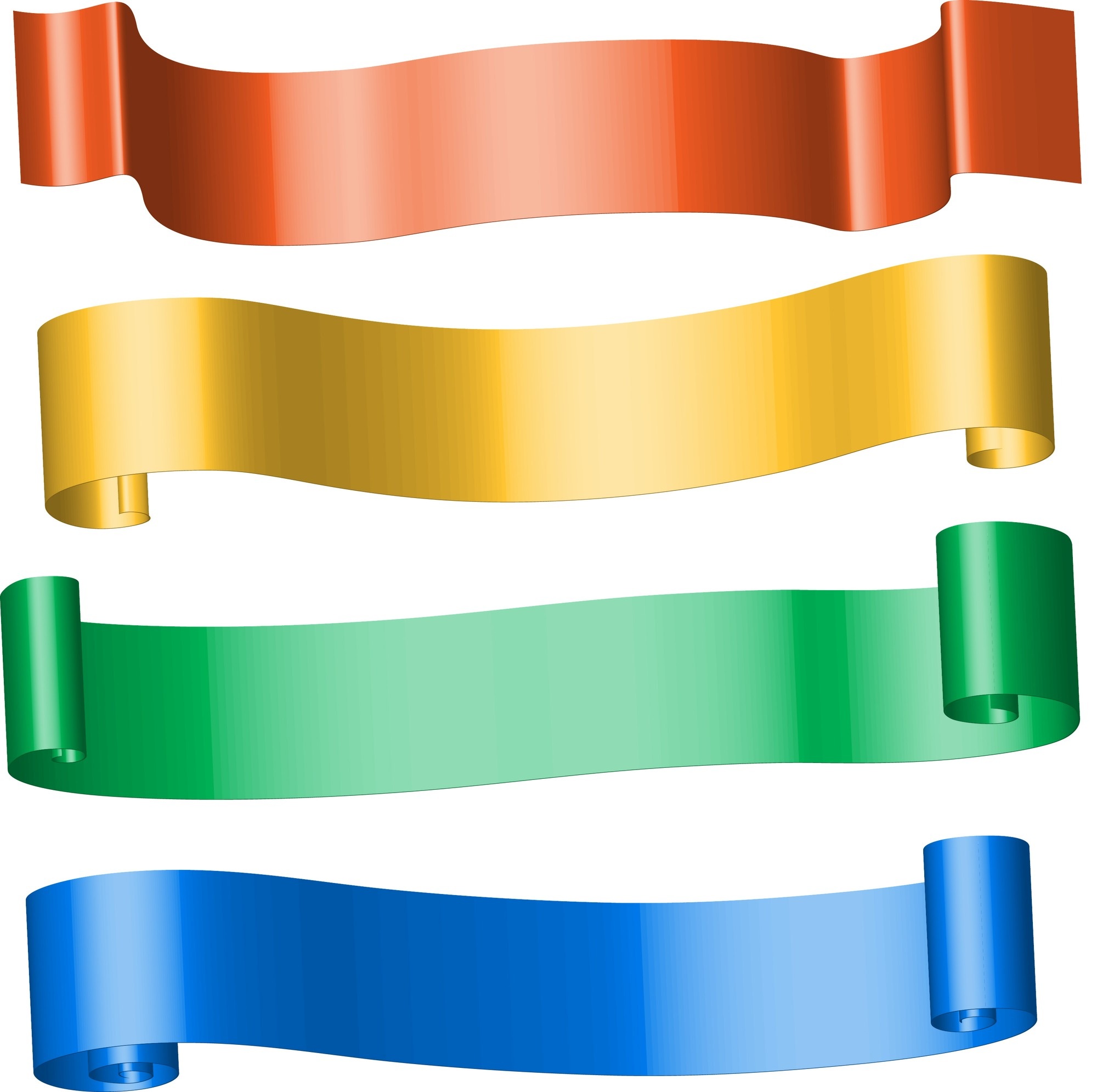 Blank ribbons set copyspace free image download