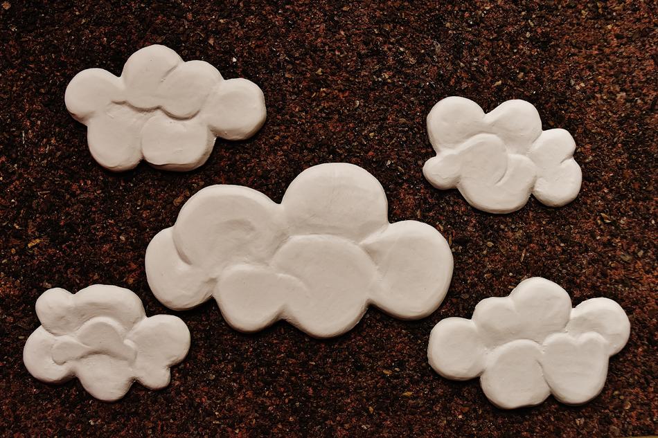 Plaster clouds on the ground free image download