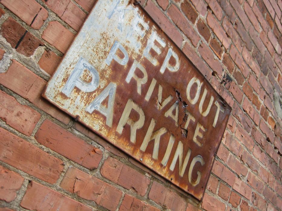 Sign Keep Out Brick free image download