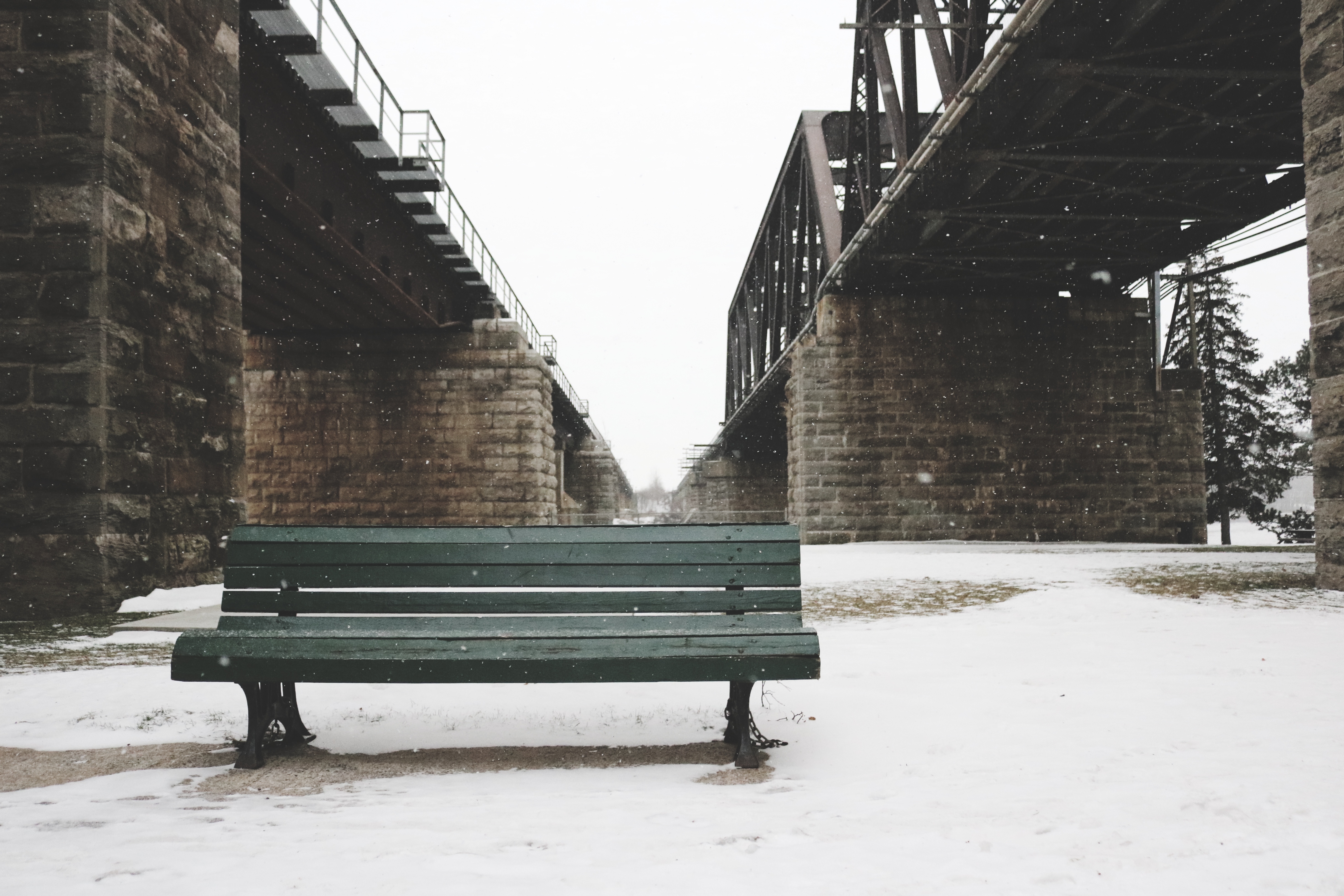 Bench Bridges Brick free image download