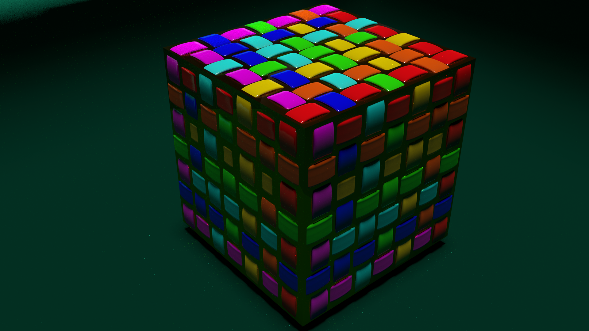 Cube the colors of the rainbow 3d free image download