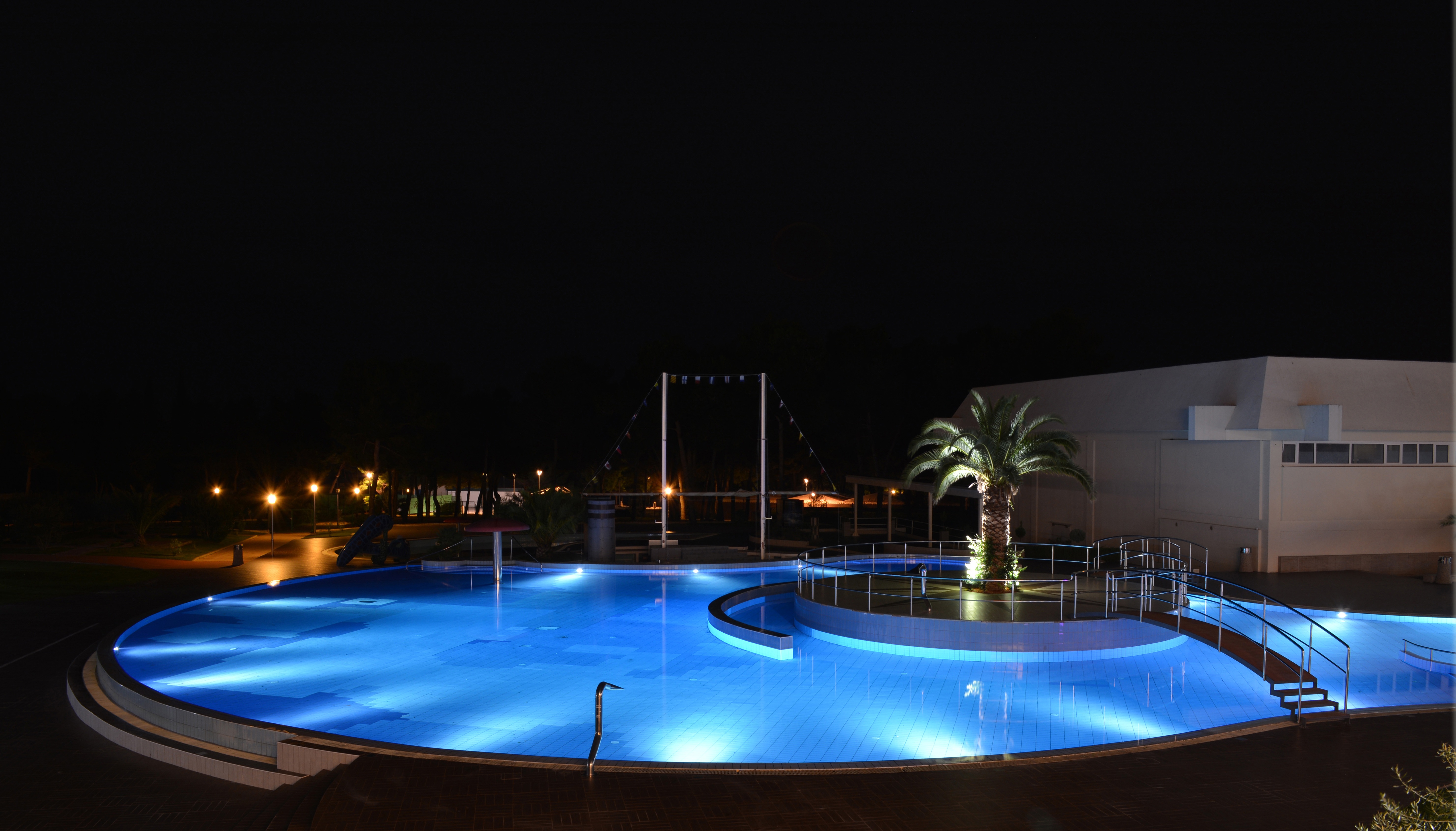 Swimming Pool Night free image download