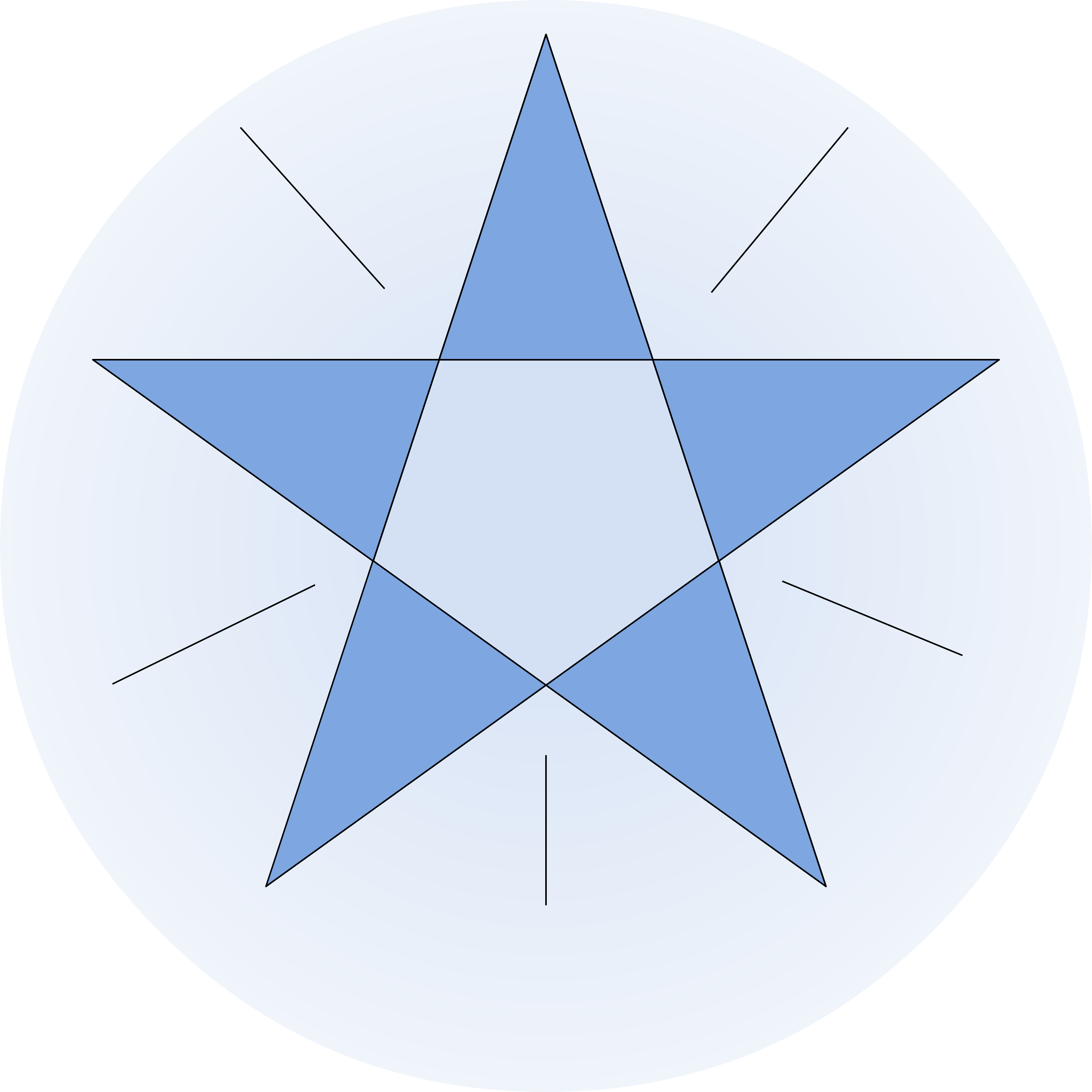 Star blue pentagon triangles free image download