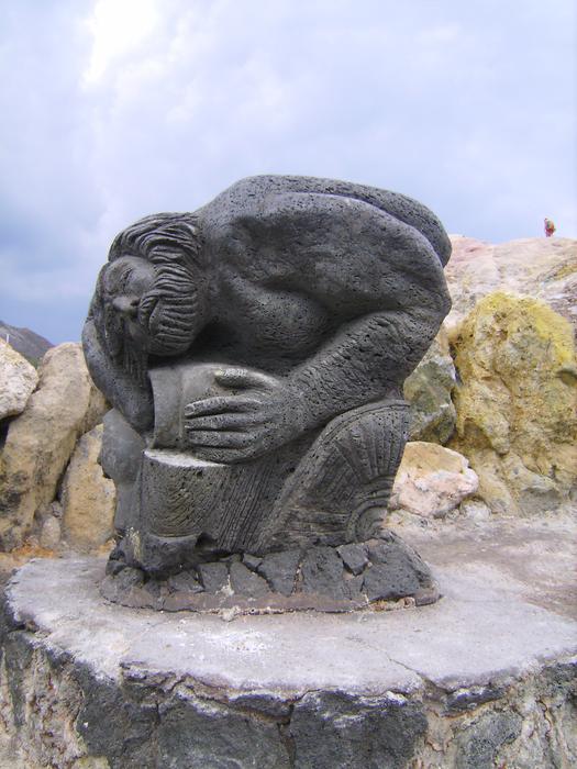 Statue Stone Volcano free image download