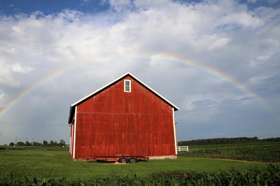 Rainbow Barn Red Old free image download