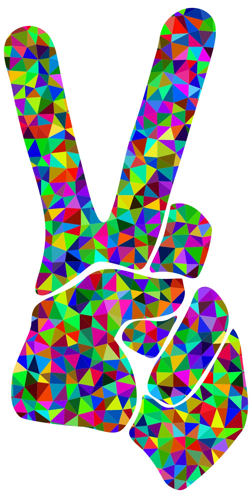Peace sign hand fingers colorful free image download