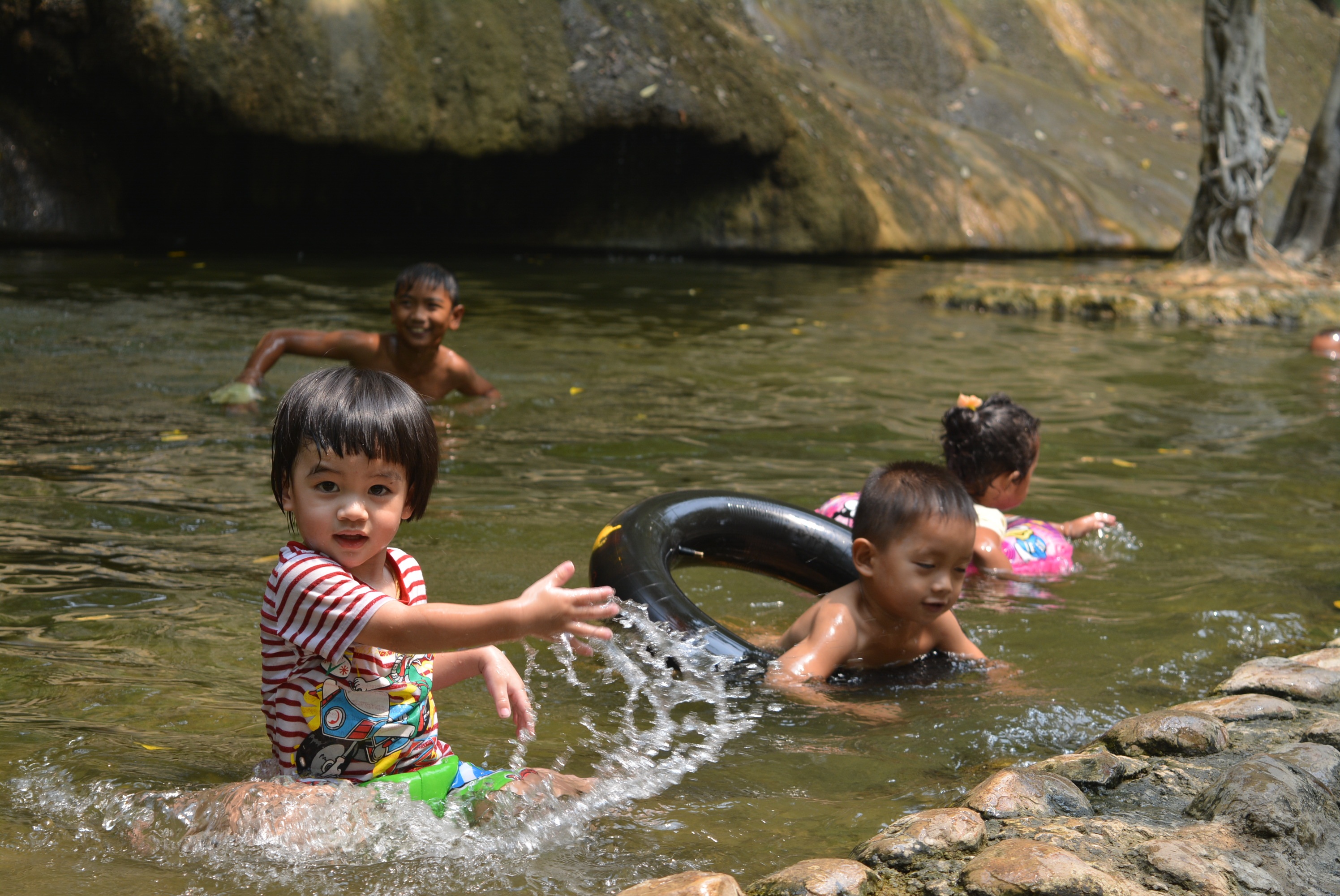 Waterfall Kids Cute free image download